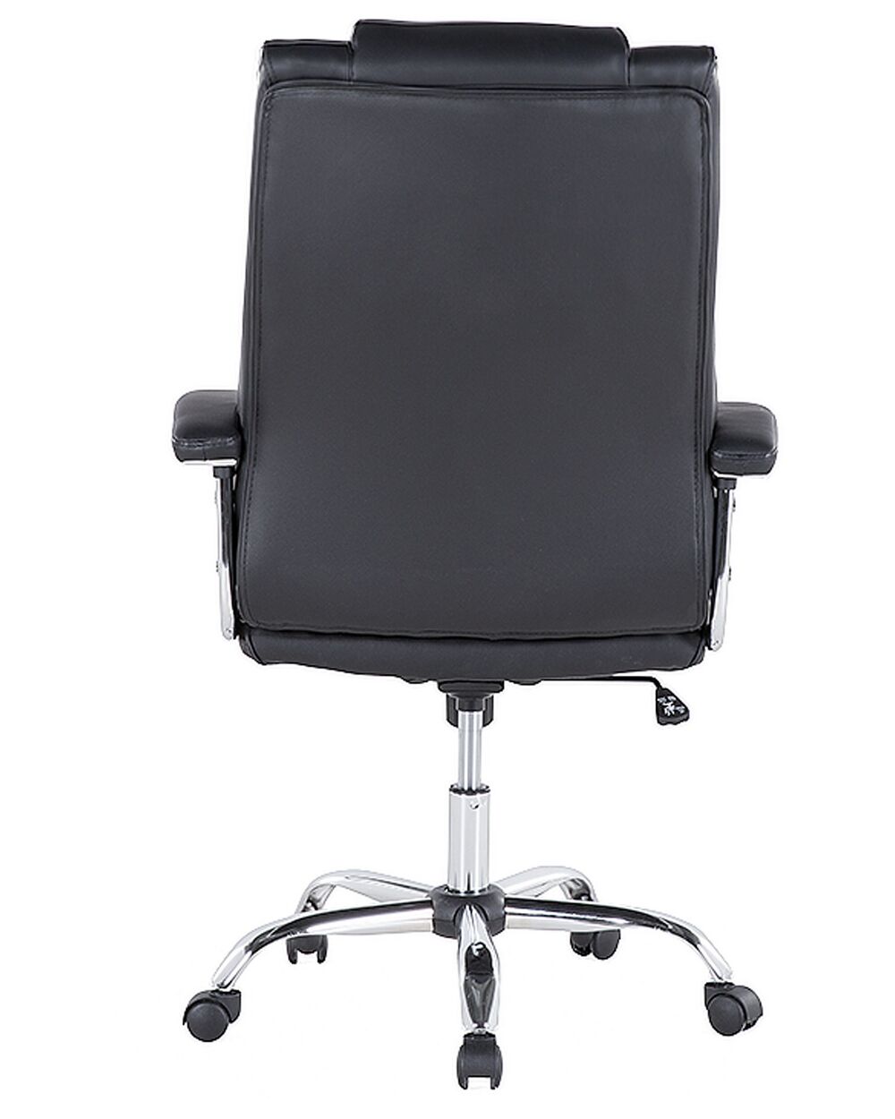 Black faux leather desk chair store