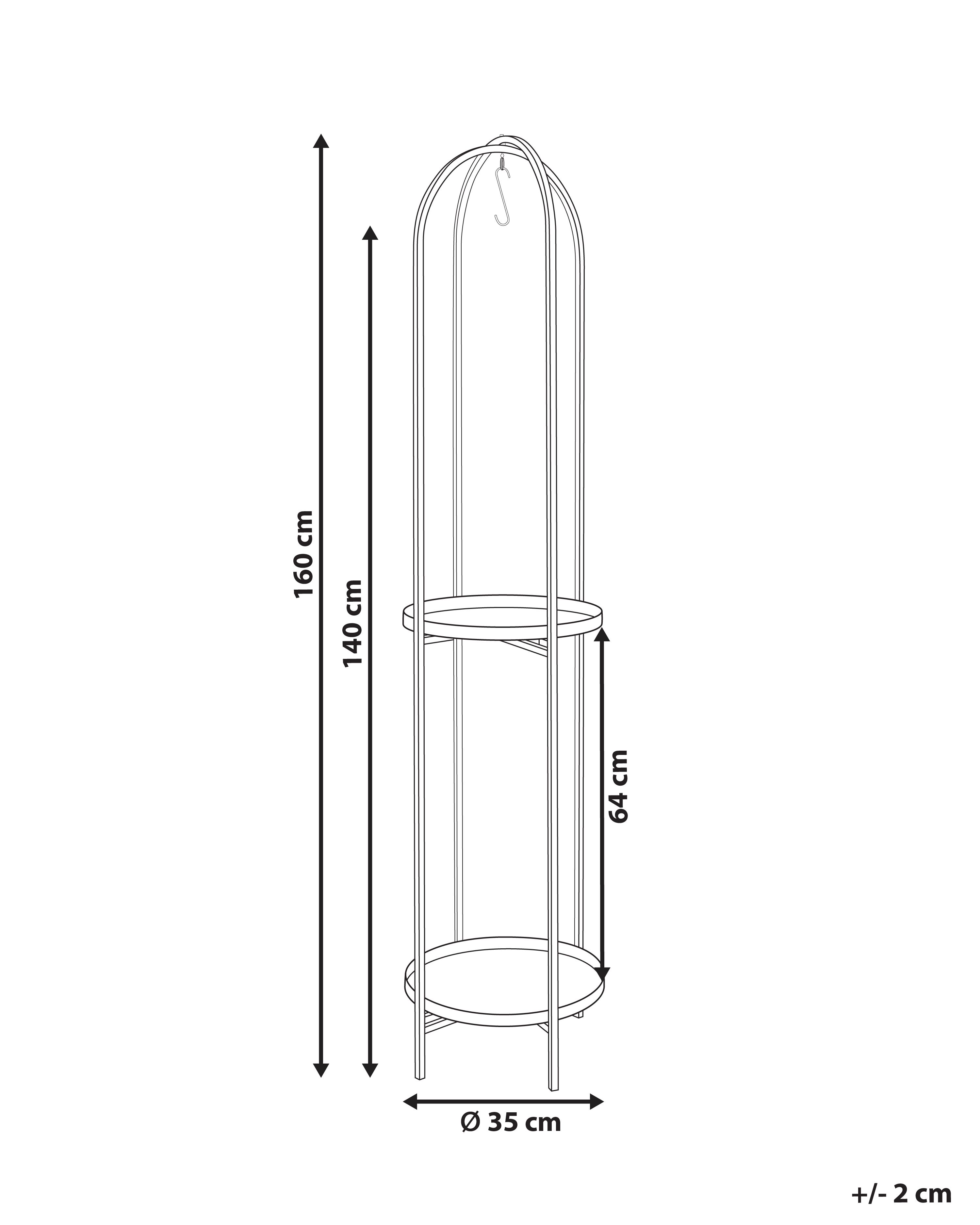 Plant Stand TAMARIX Metal 35 cm Black | Beliani.co.uk