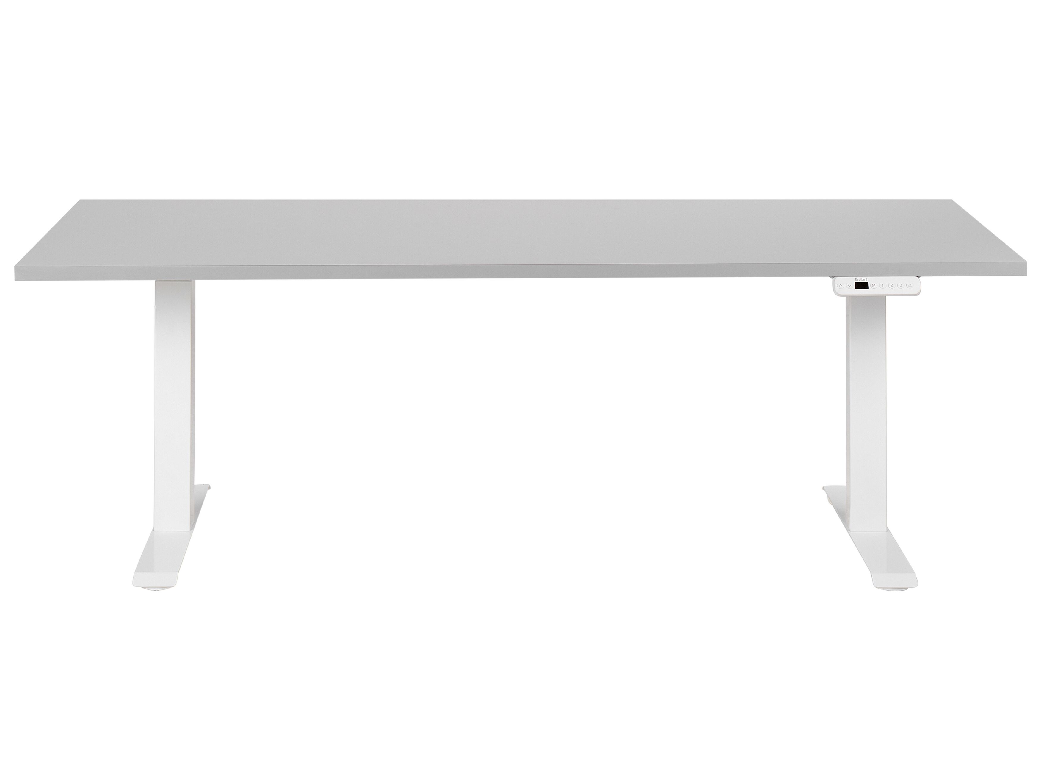 Electric Adjustable Standing Desk DESTINES Grey/ White 180 cm 80 cm ...