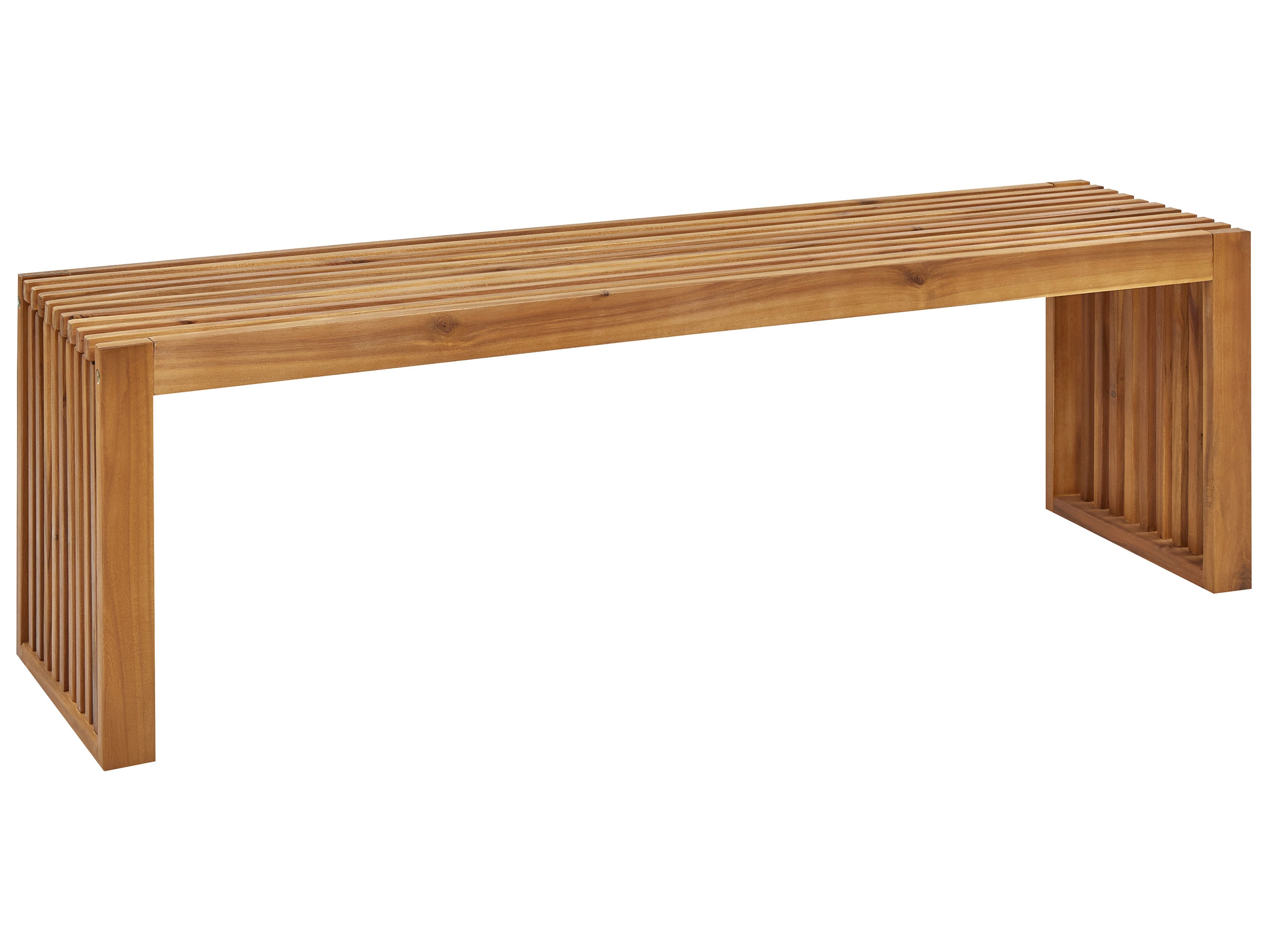 Set of 2 Garden Benches SULZANO 150 cm Acacia Wood Brown | Beliani.co.uk