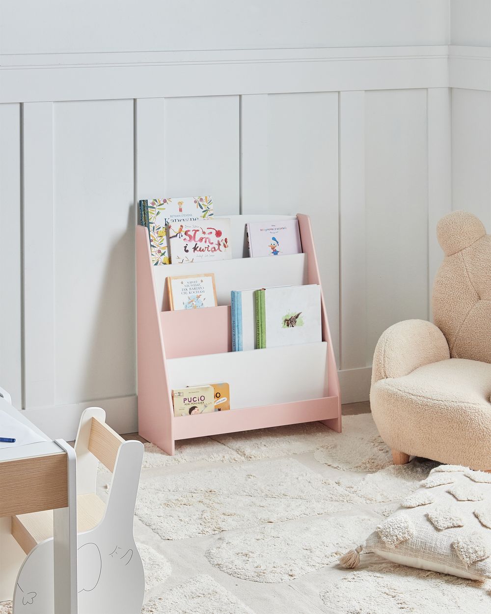 4 Tier Bookcase LILOET 70 cm Light Brown | Beliani.co.uk