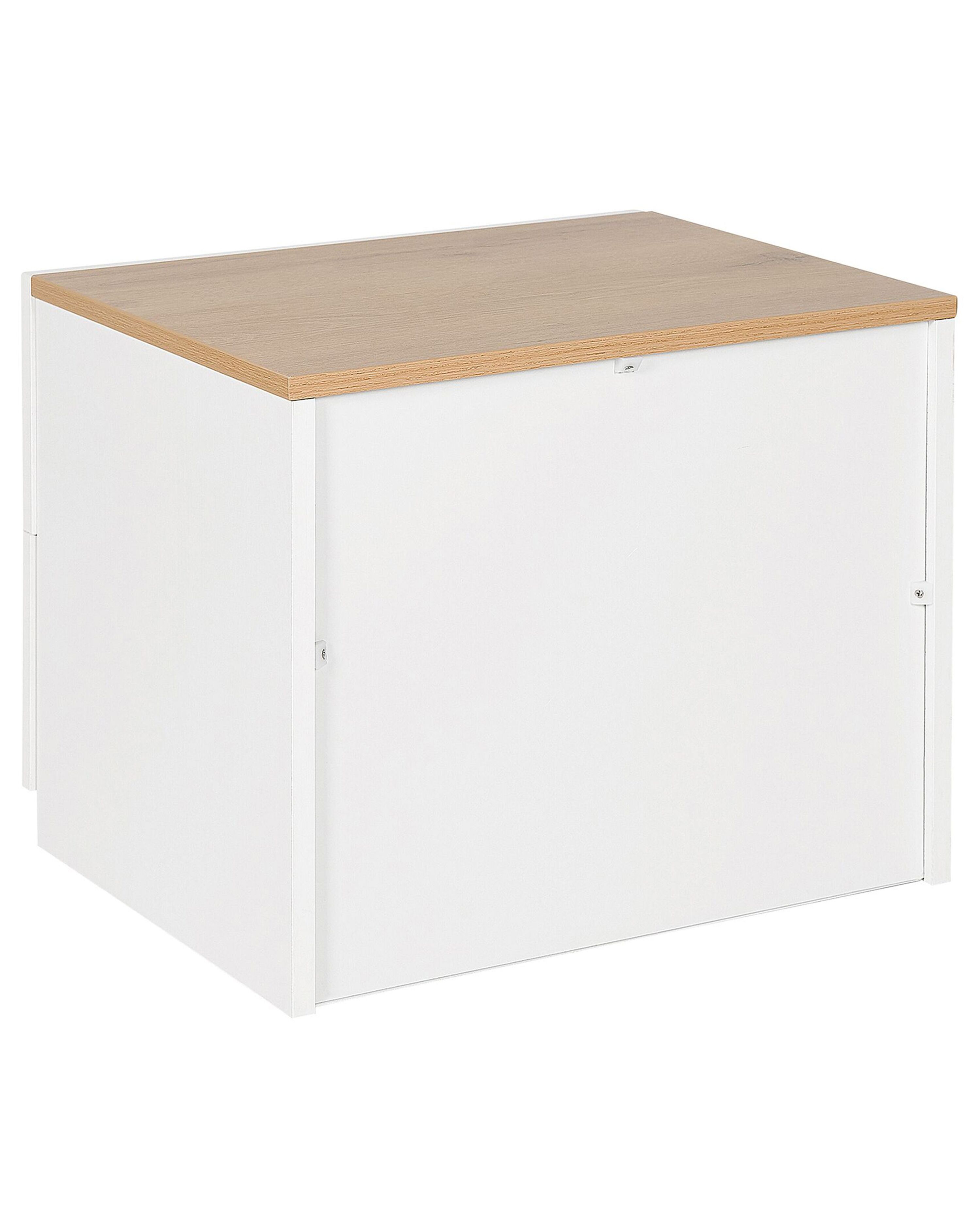 2 Drawer Bedside Table EDISON White | Beliani.co.uk