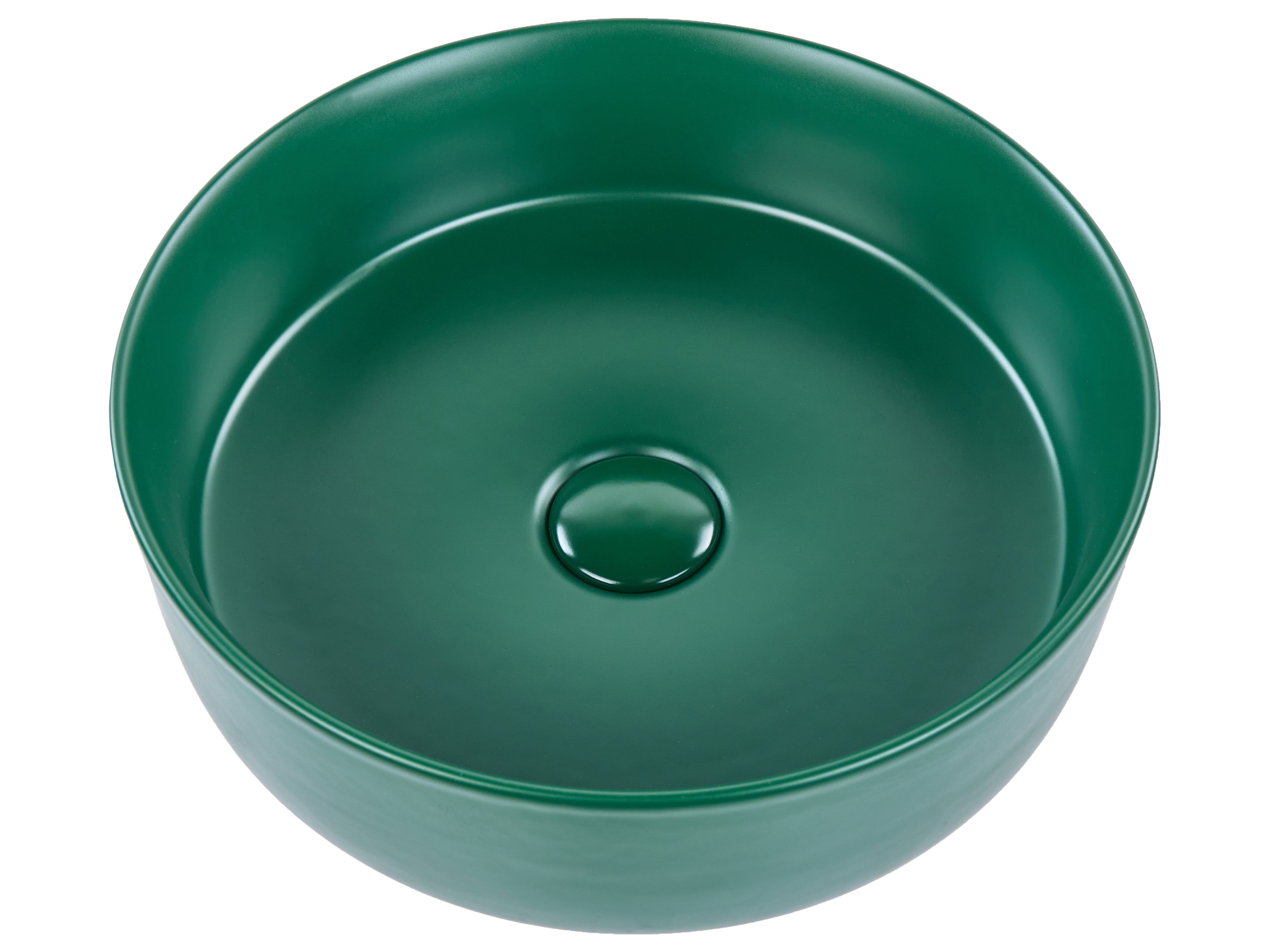 Ceramic Countertop Basin ⌀ 370 mm Green GUDAR | Beliani.co.uk