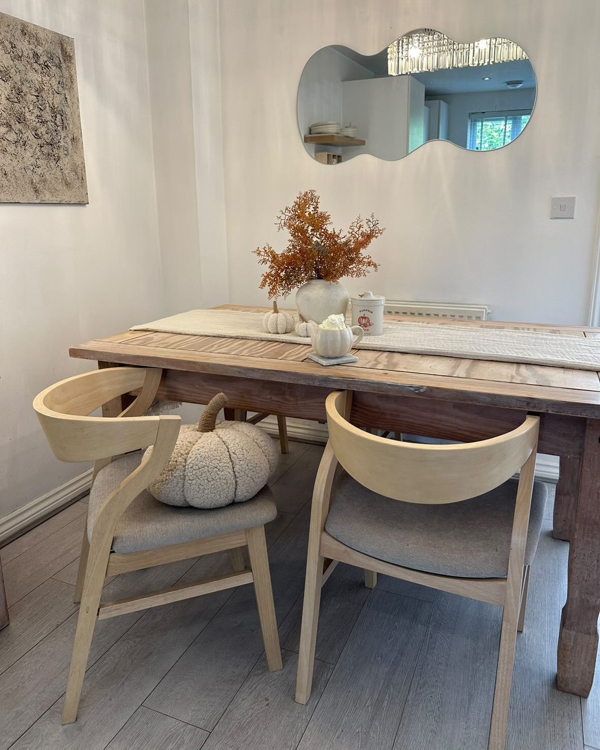 Esszimmerstuhl 2er Set Maroa Holz Beige Belianide