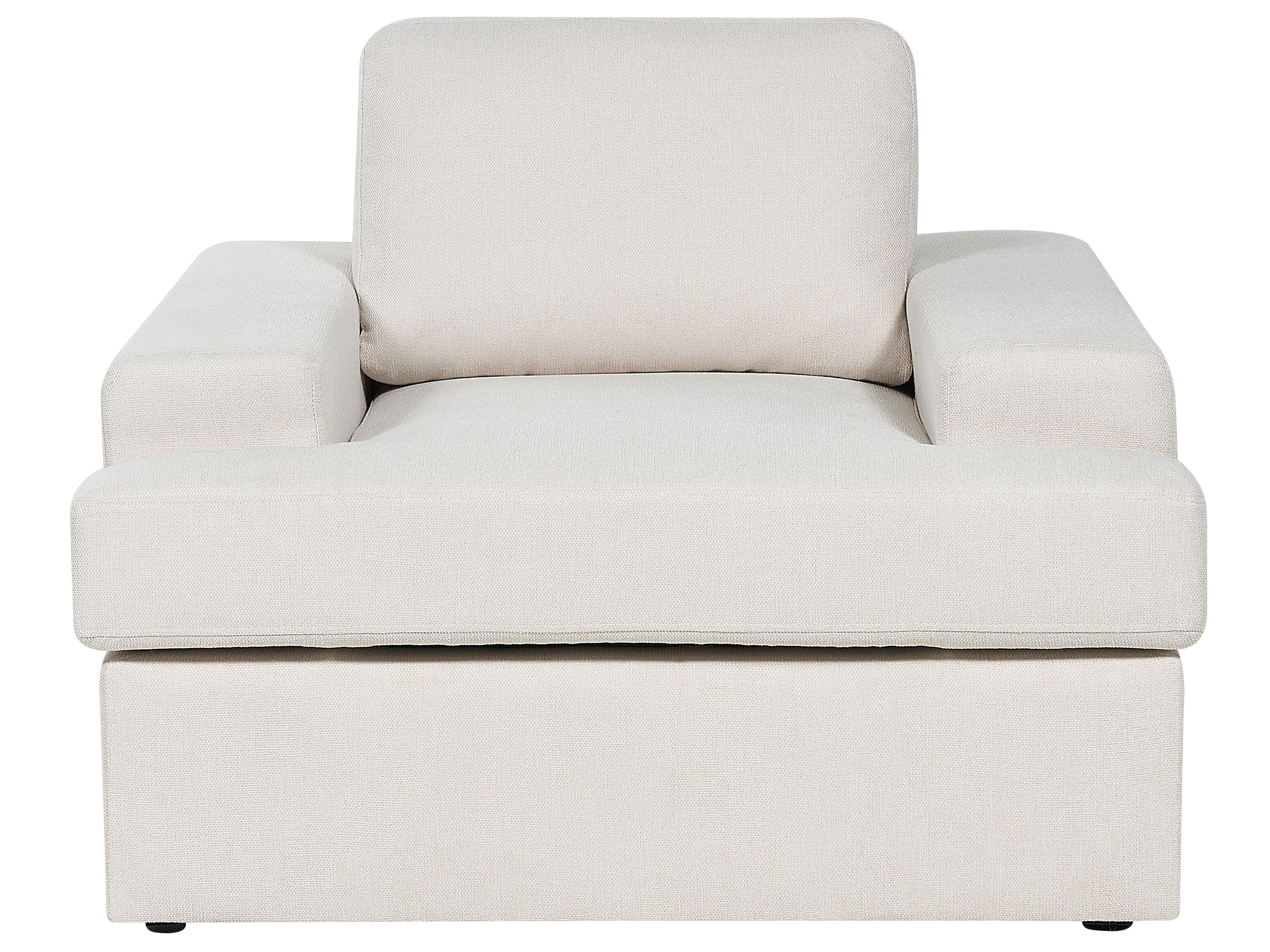 Living Room Set ALLA Fabric Light Beige 5 Seater | Beliani.co.uk