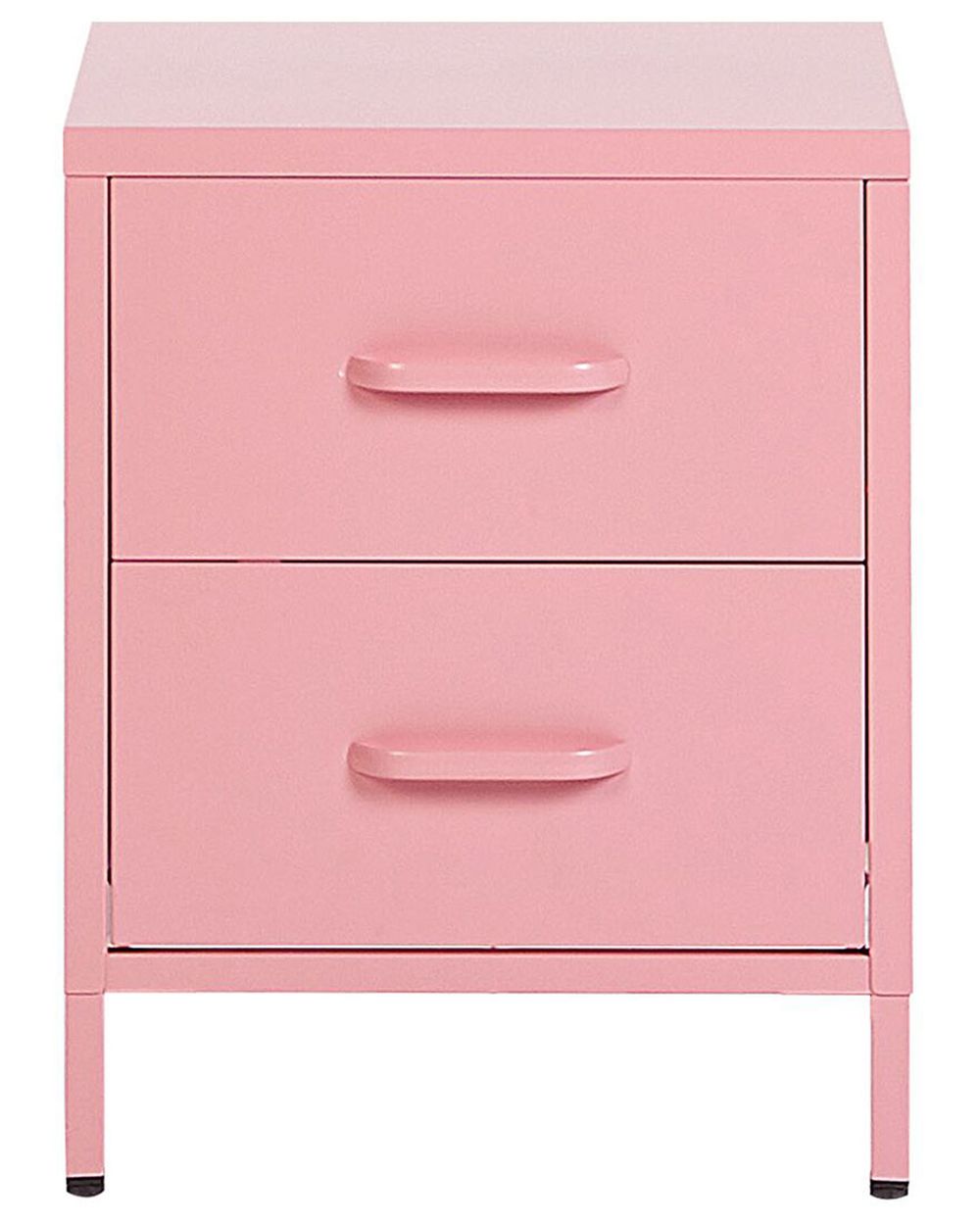 2 Drawer Bedside Table MALAVI Metal Pink | Beliani.co.uk