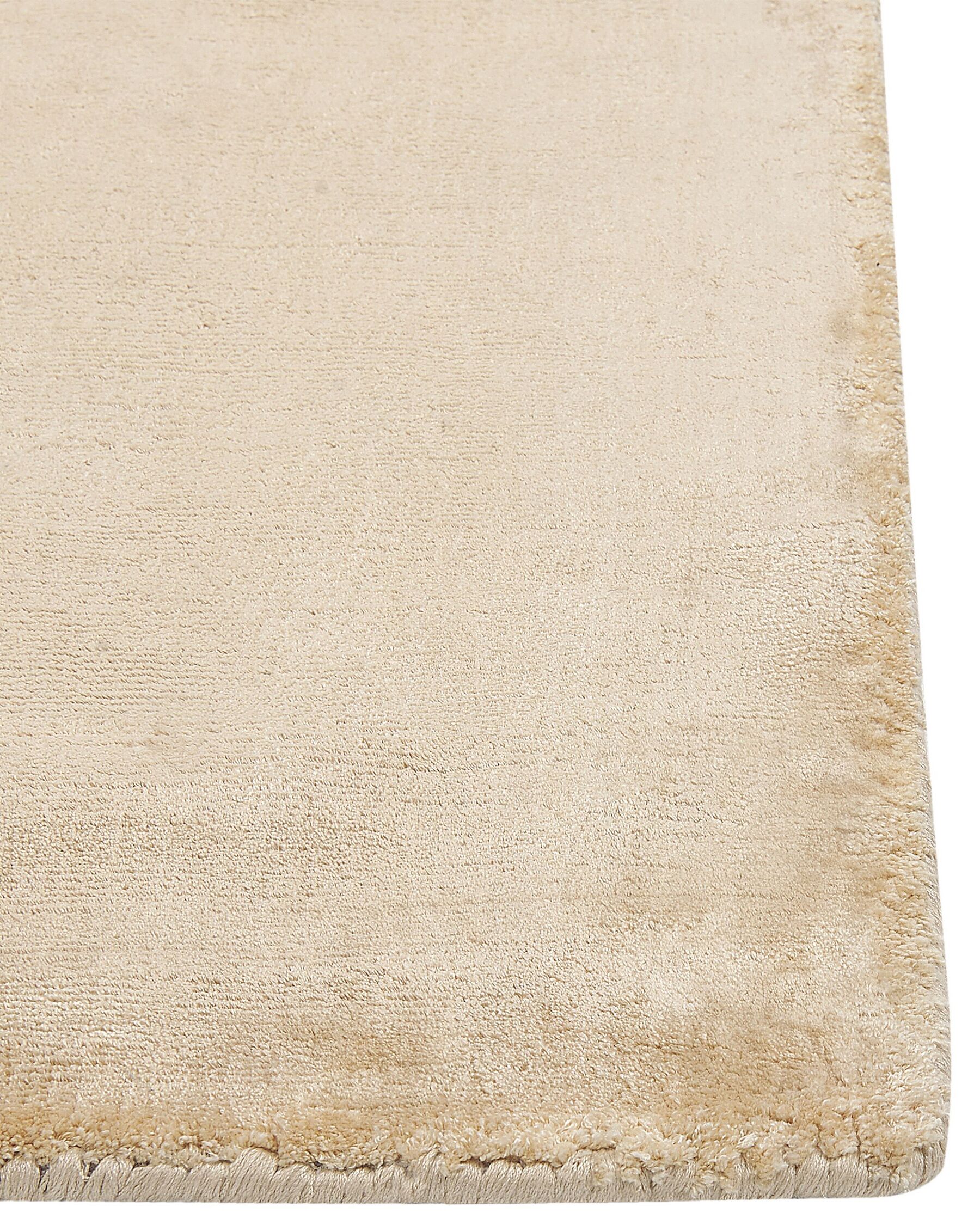 Viscose Area Rug 80 x 150 cm Sand Beige GESI II | Beliani.co.uk
