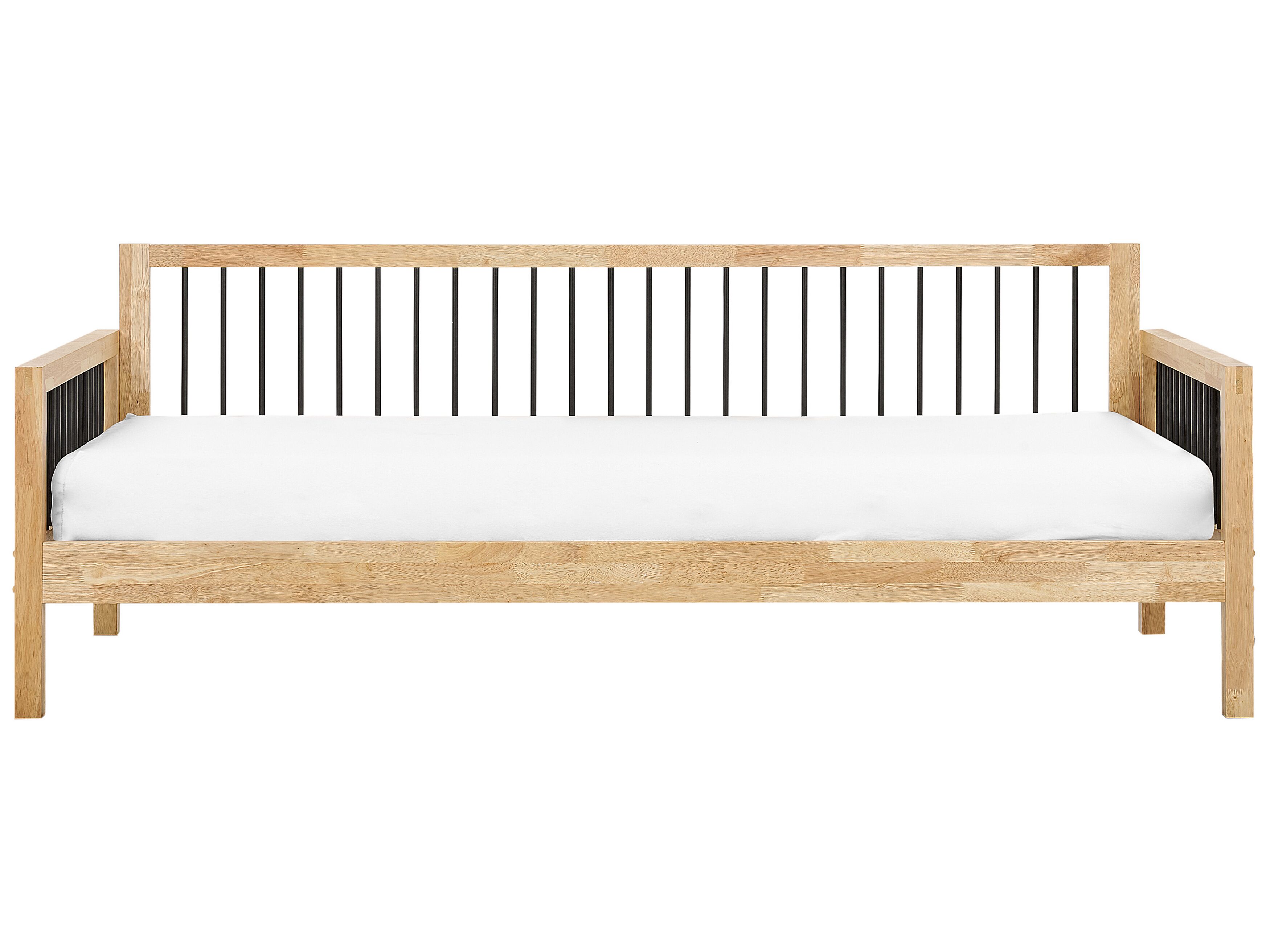 Daybed Wood TRICOT 90 x 200 cm (EU Single) Light Brown | Beliani.co.uk