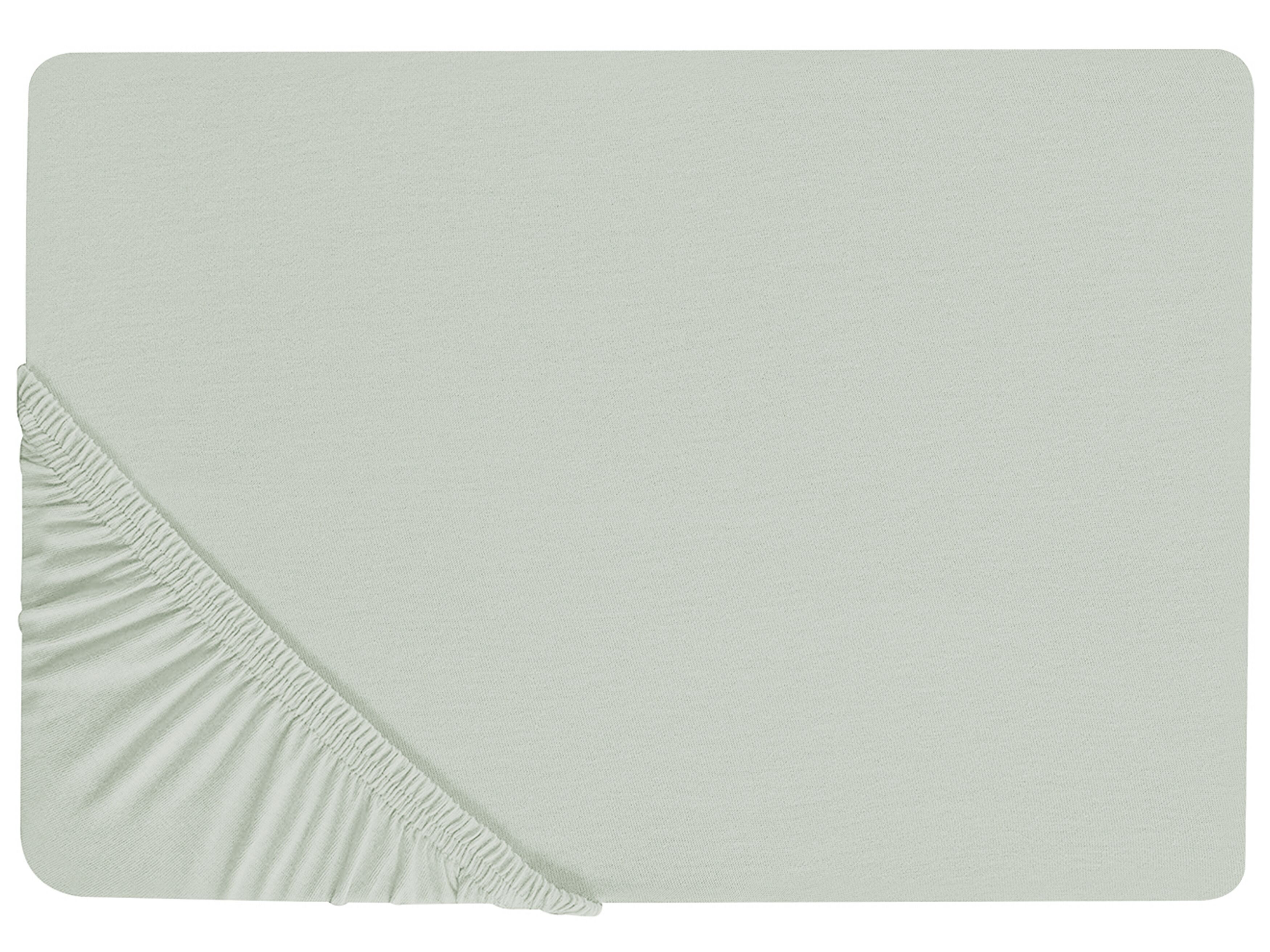Dra-på-lakan JANBU Bomull 140 x 200 cm Ljusgrön | Beliani.se