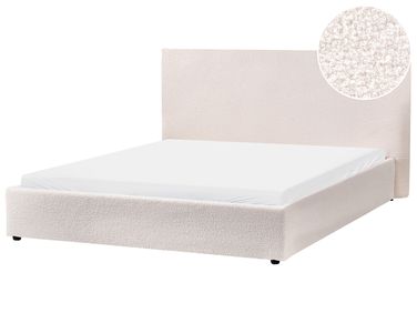 Waterbed Boucle LAVAUR 160 x 200 cm (EU King Size) Off-White | Beliani ...