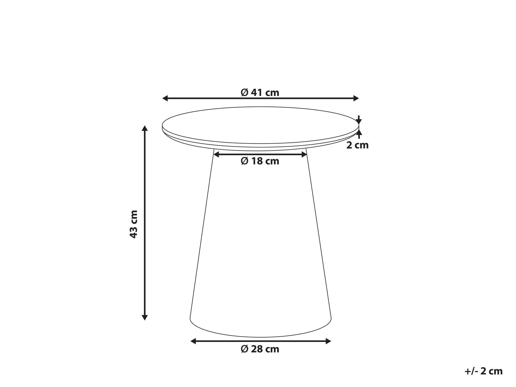Side Table WENLOCK Light Ash Wood | Beliani.no