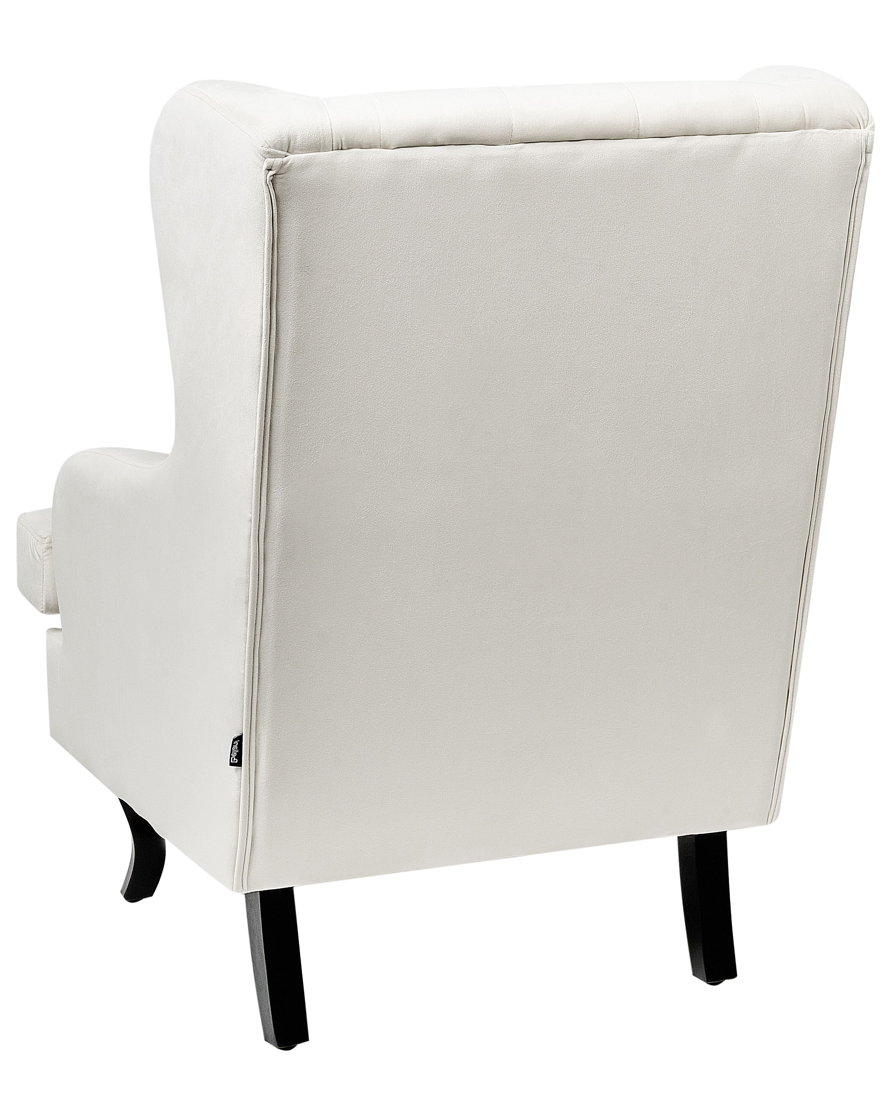 Wingback Chair ALTA Velvet Off-White | Beliani.co.uk