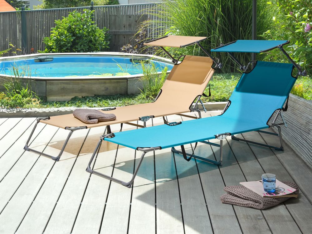 Liggestol PORTOFINO Metal Sort | Beliani.dk