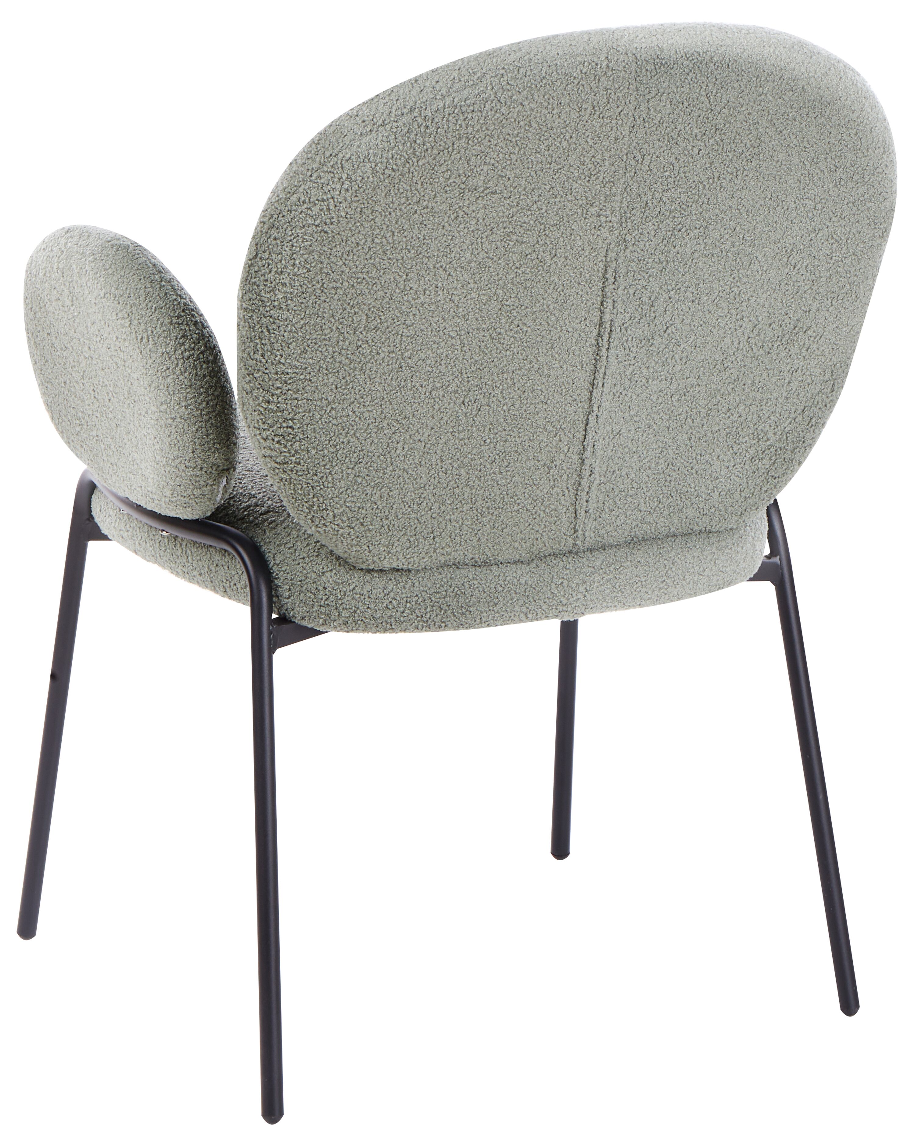 Set of 2 Dining Chairs ELY Boucle Light Green | Beliani.co.uk