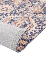 Rug KURIN Blue 80 x 300 cm Cotton | Beliani.co.uk