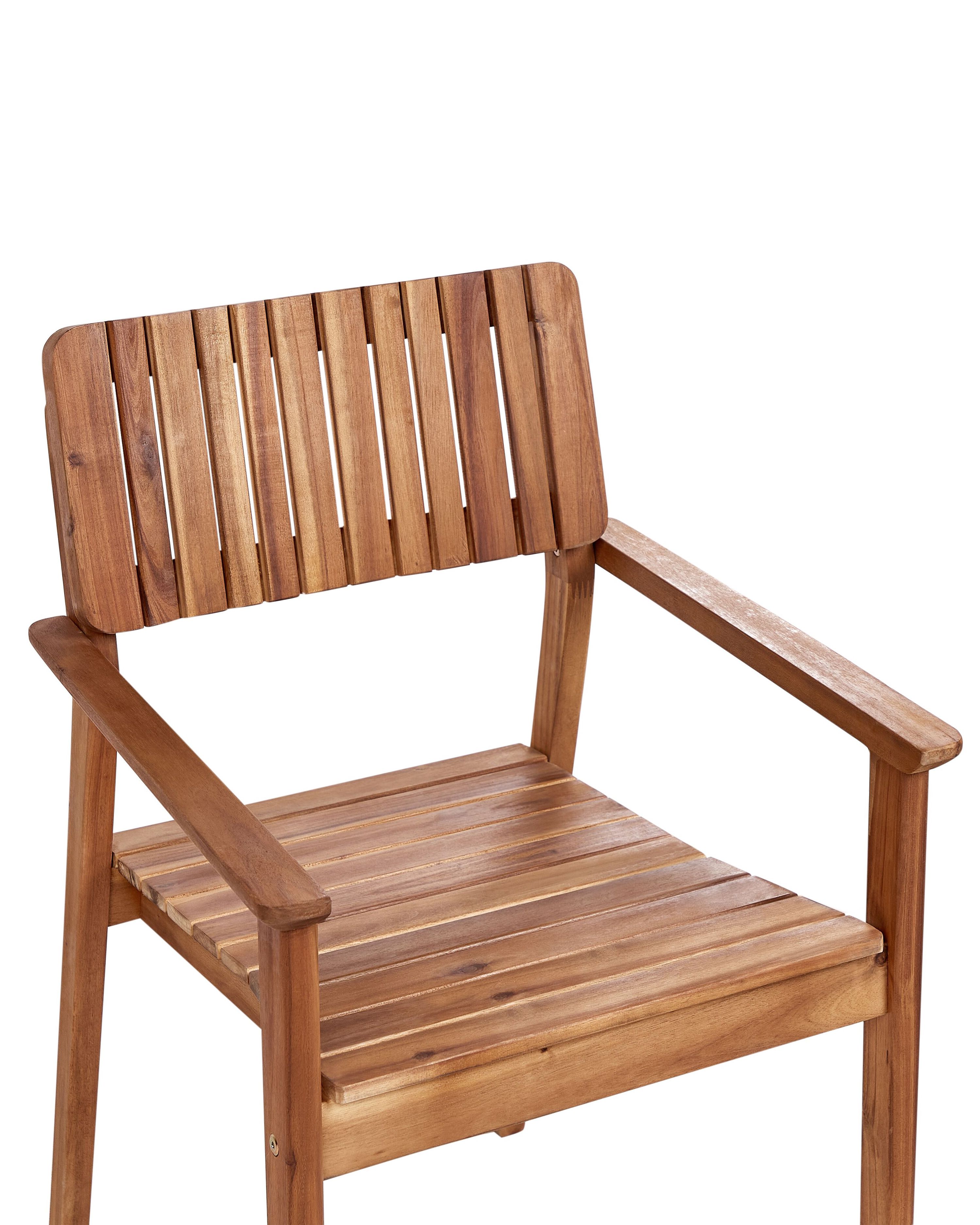 Set of 2 Garden Chairs AGELLO Acacia Wood Brown | Beliani.co.uk