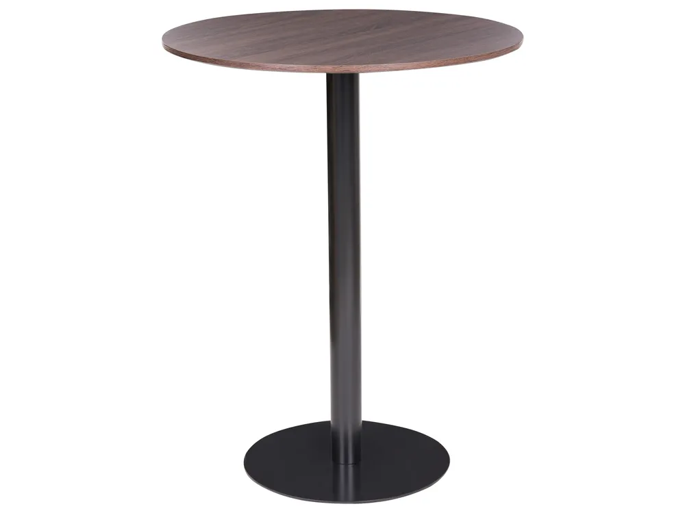 Bar Table MORELLA Black/ Dark Brown 80 cm 80 cm | Beliani.es