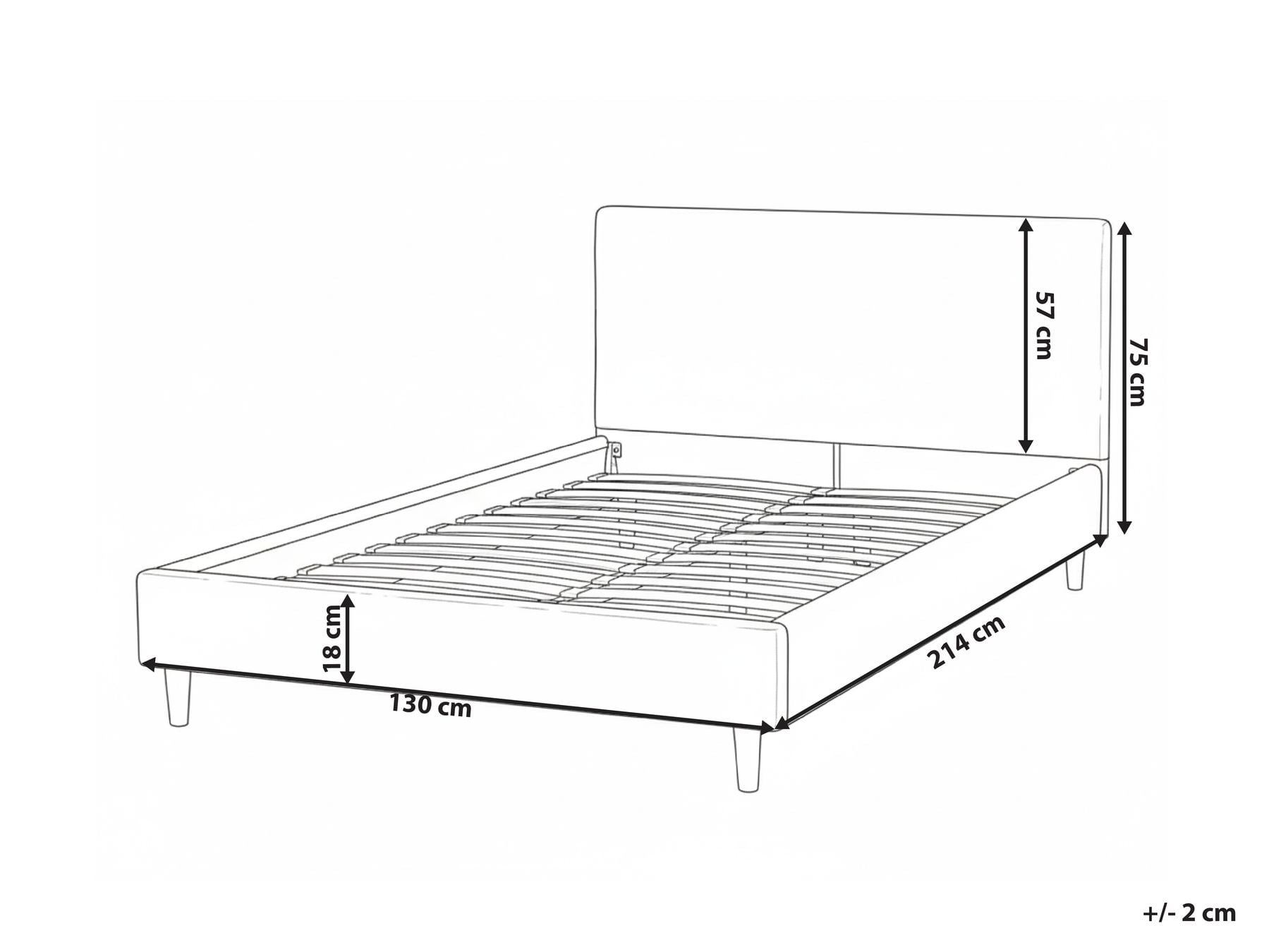 Bed Frame Cover FITOU 120 x 200 cm Light Grey | Beliani.co.uk