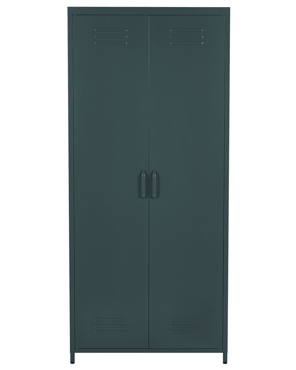 2 Door Metal Storage Cabinet Grey VARNA Beliani