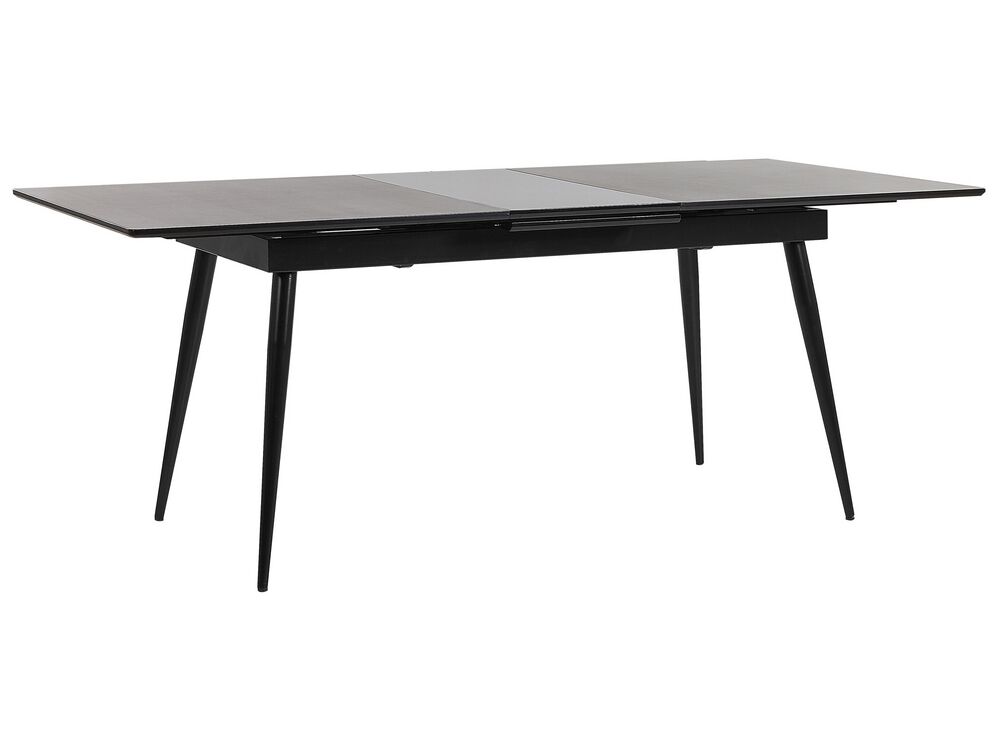 Extending Dining Table 160 200 x 90 cm Black MALDON Beliani