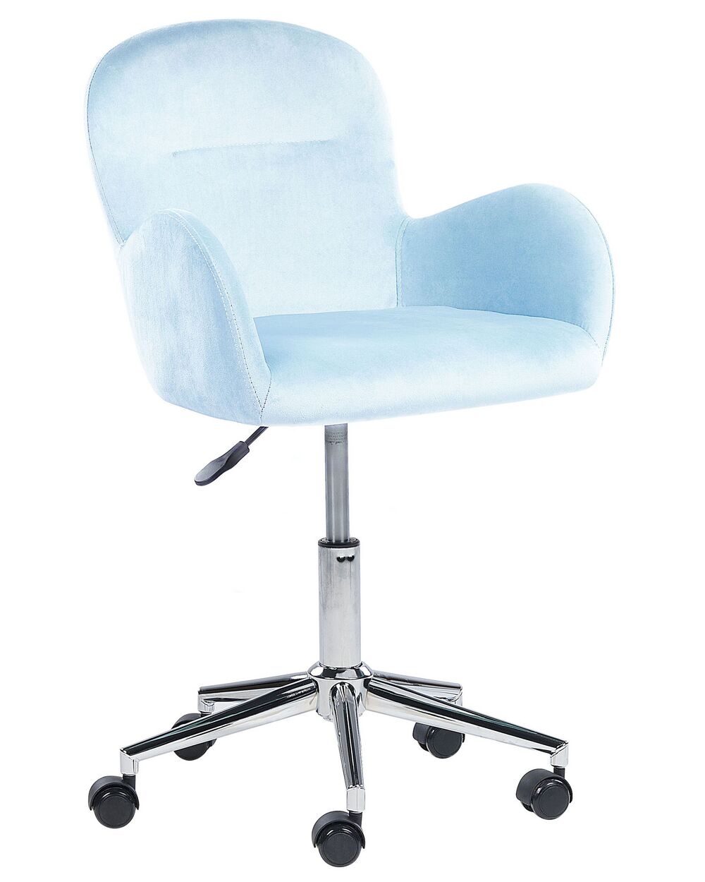 Light blue velvet swivel chair store
