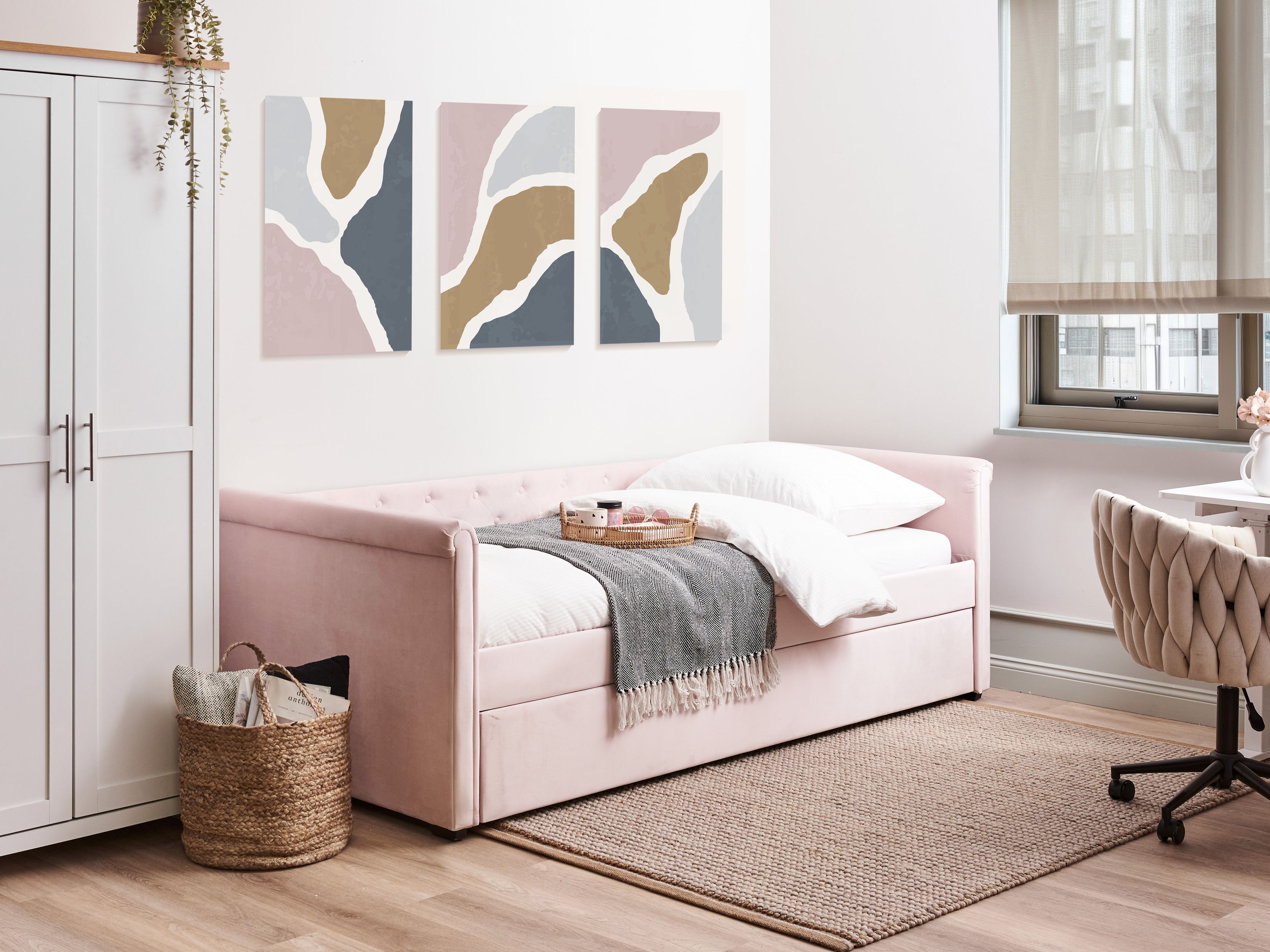 Couverture YARSA Coton 125 x 150 cm Rouge | Beliani.fr