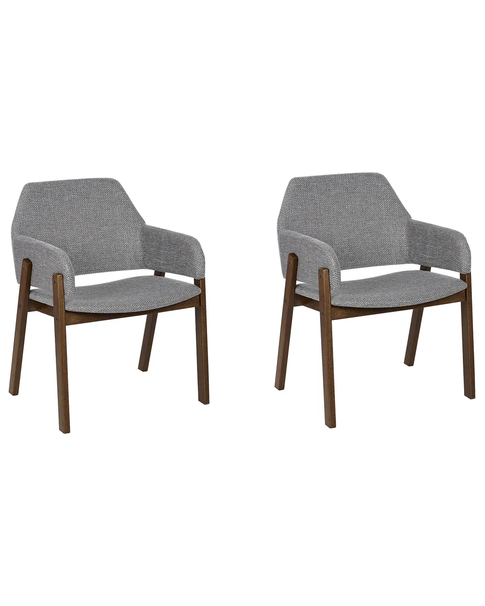 Set of 2 Dining Chairs ALBION Grey | Beliani.co.uk