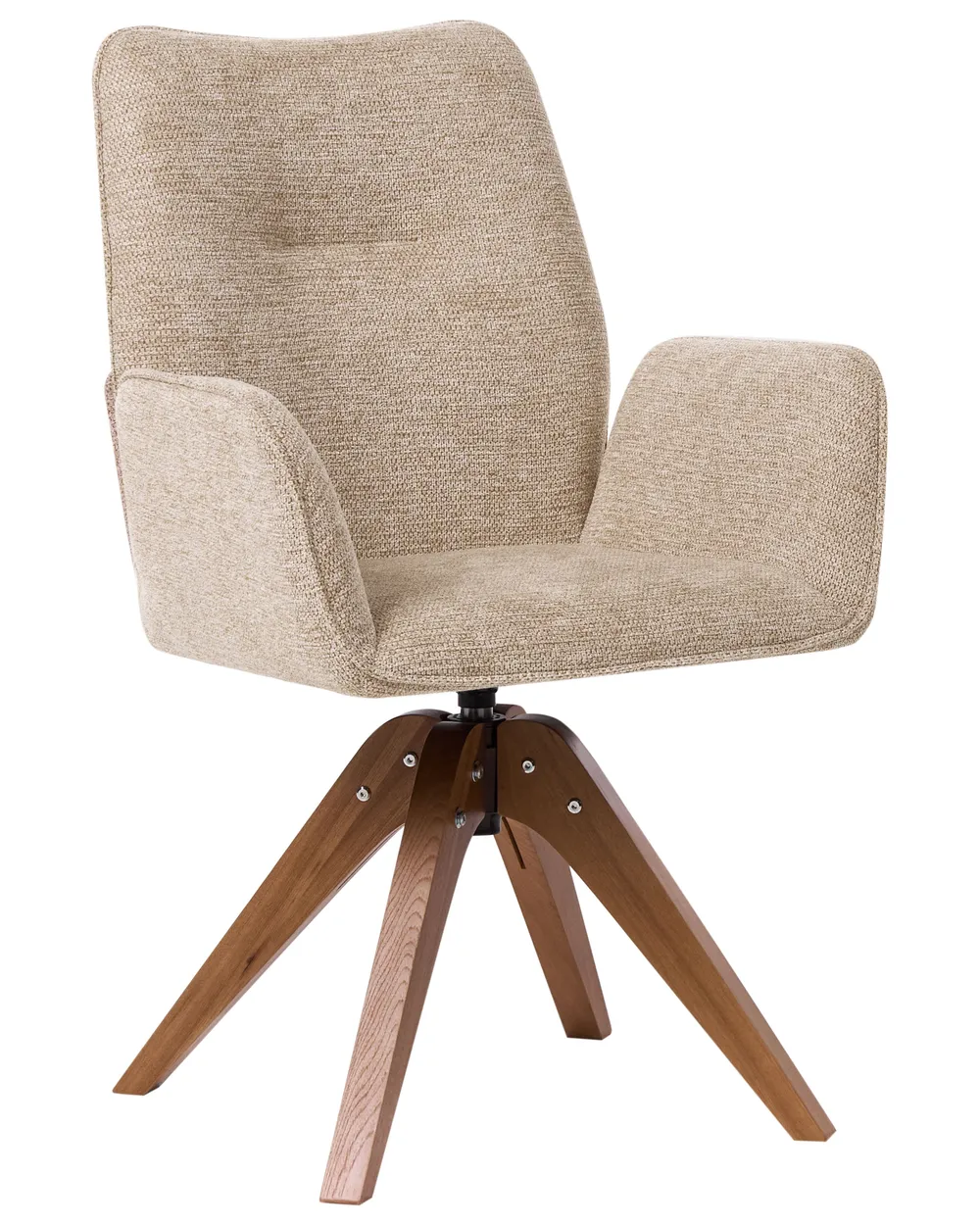 Chaise de salle à manger MOKENA Lin synthétique Beige | Beliani.ch