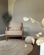 Fauteuil SKOVDE Stof Beige | Beliani.nl