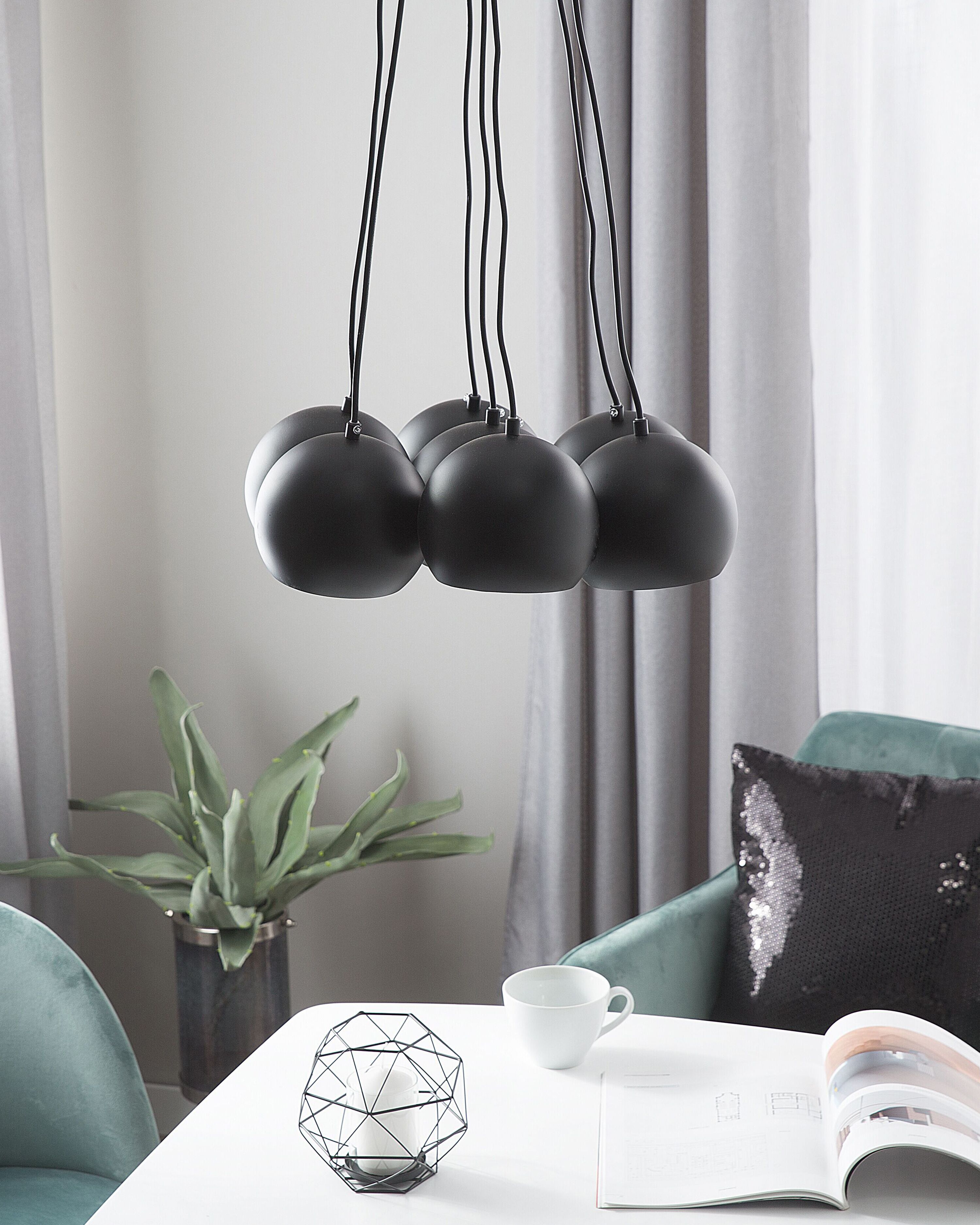 Pendant Lamp OLZA Metal Black | Beliani.co.uk