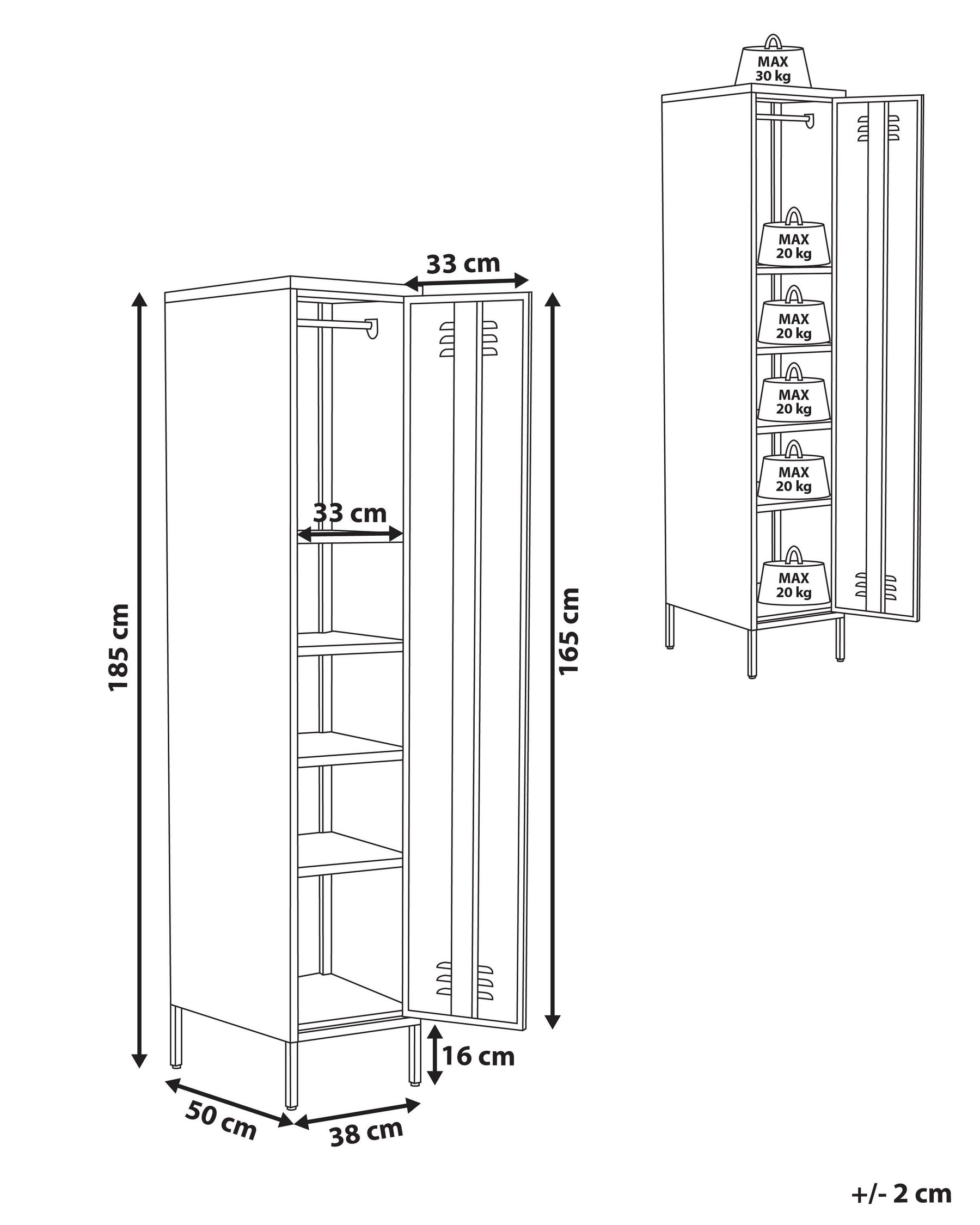 Storage Unit FROME Metal Light Beige | Beliani.es