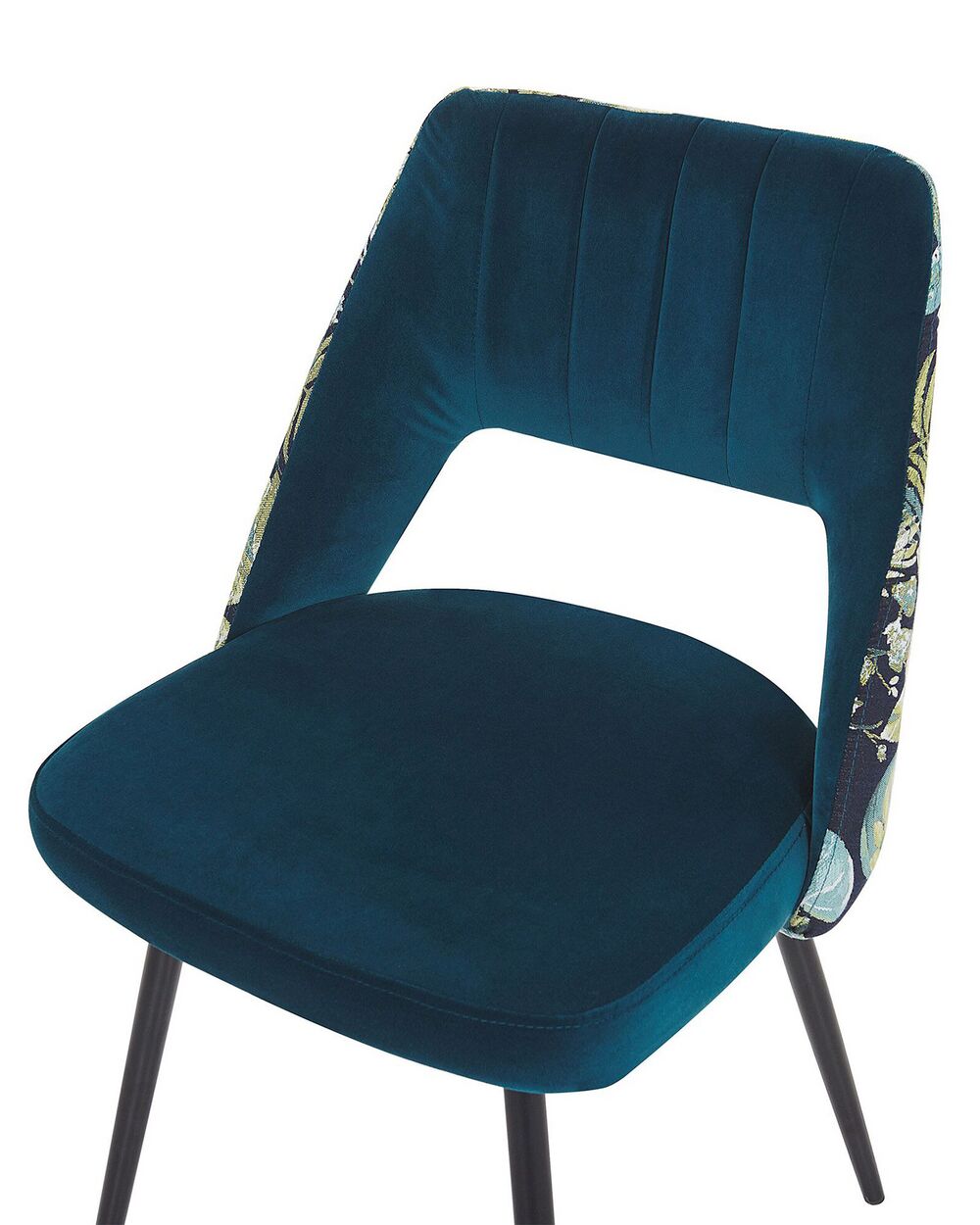 Set of 2 Dining Chairs ANSLEY Velvet Sea Blue Beliani