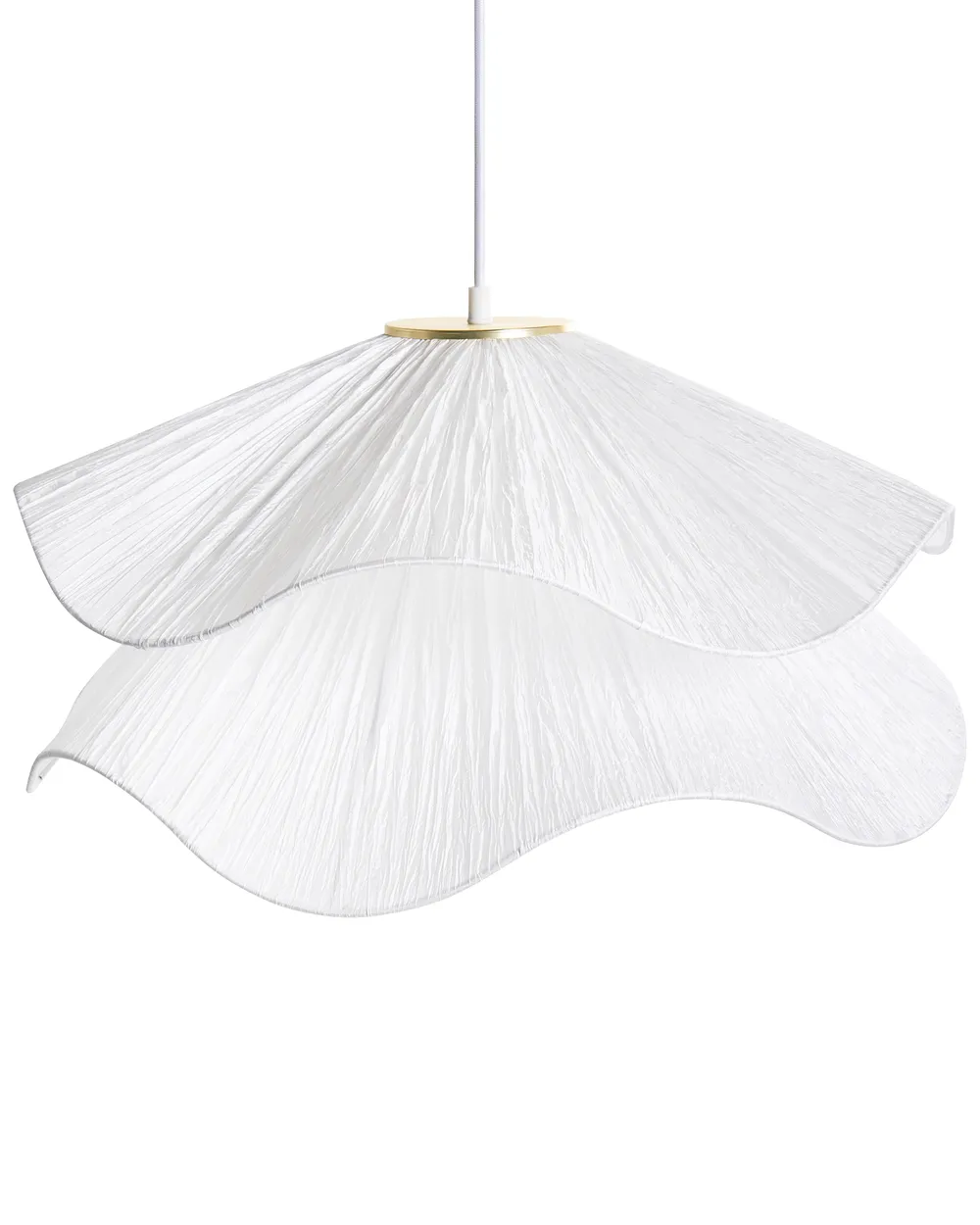 Pendant Lamp PUNGWE Fabric White | Beliani.de