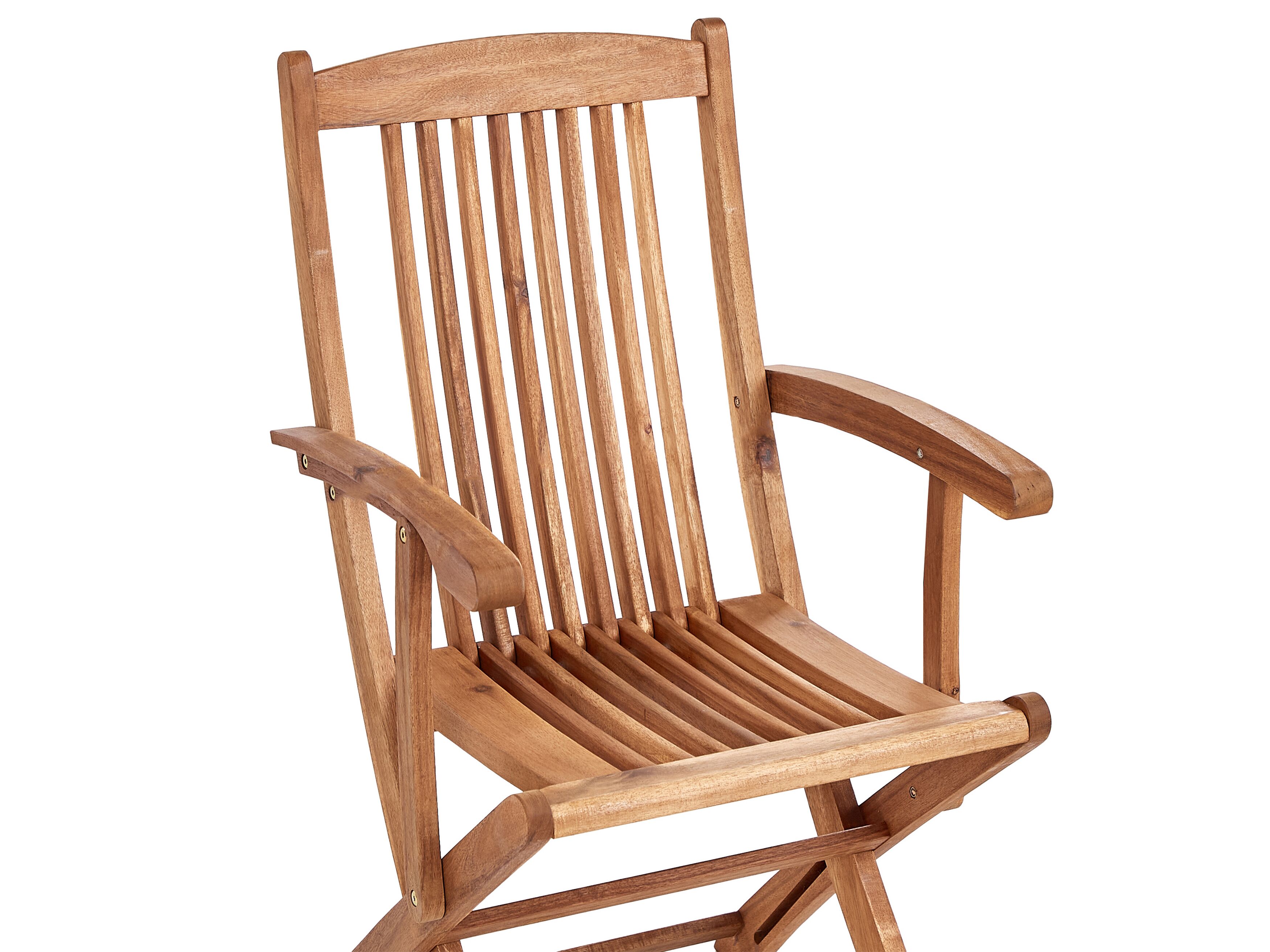 8-seters hagespisesett i akasietre med blå stripete puter MAUI II ...