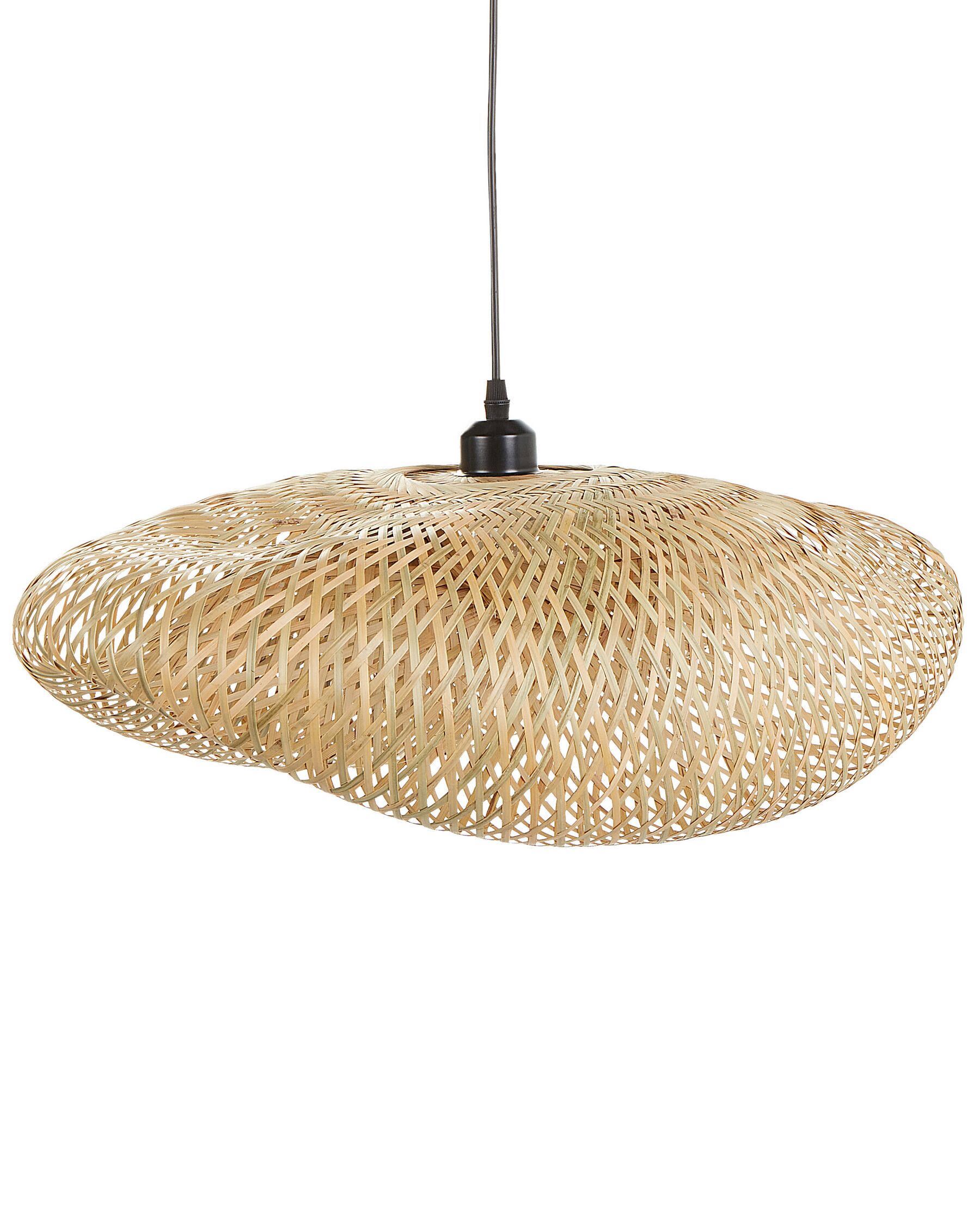 Pendant Lamp BALHA Bamboo Wood Natural | Beliani.co.uk