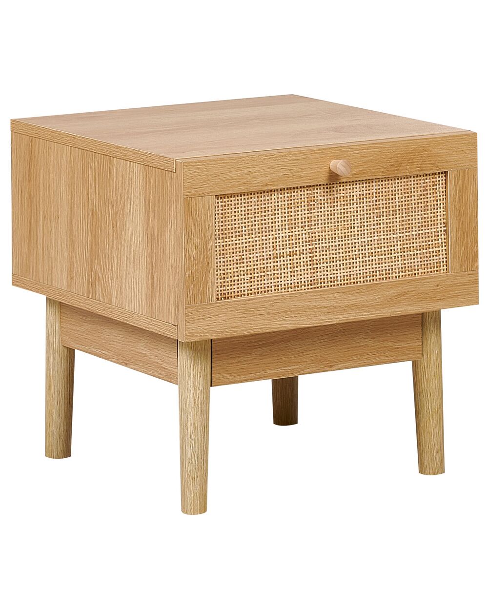 1 Drawer Bedside Table NIVO Light Wood Beliani