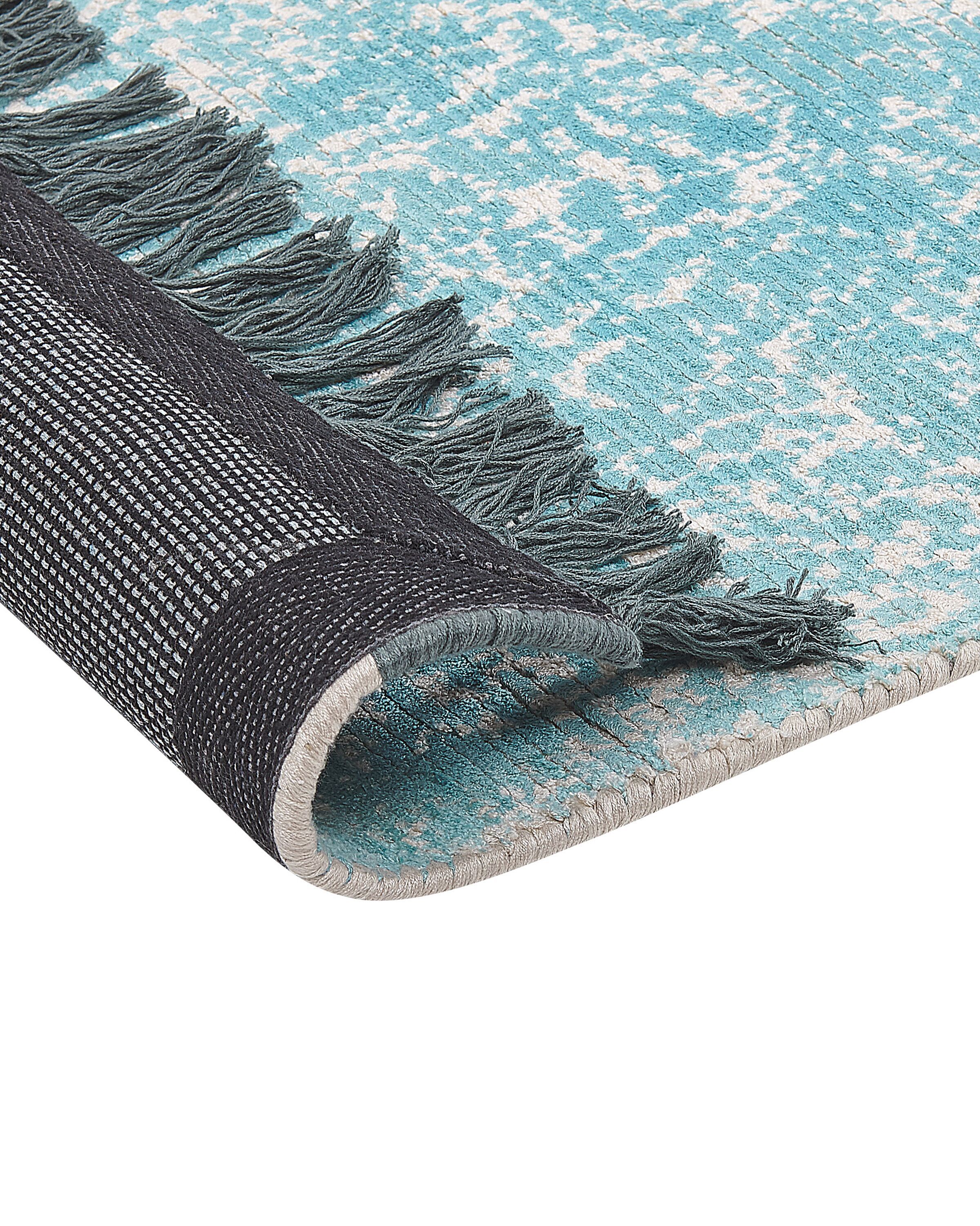 Teppich AKARSU Blau 80 x 150 cm Viskose | Beliani.at