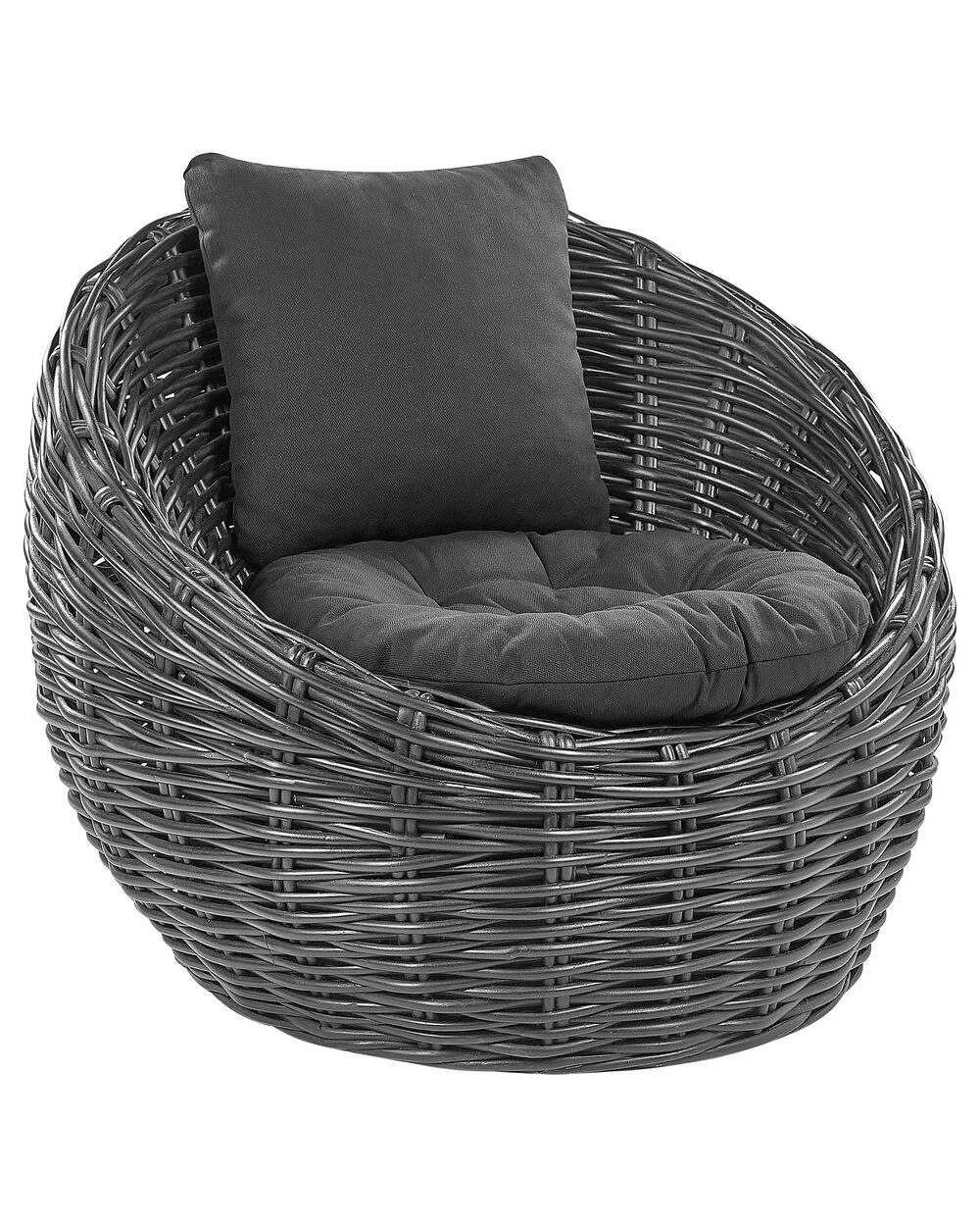 Garden Chair LERICI Rattan Black Beliani