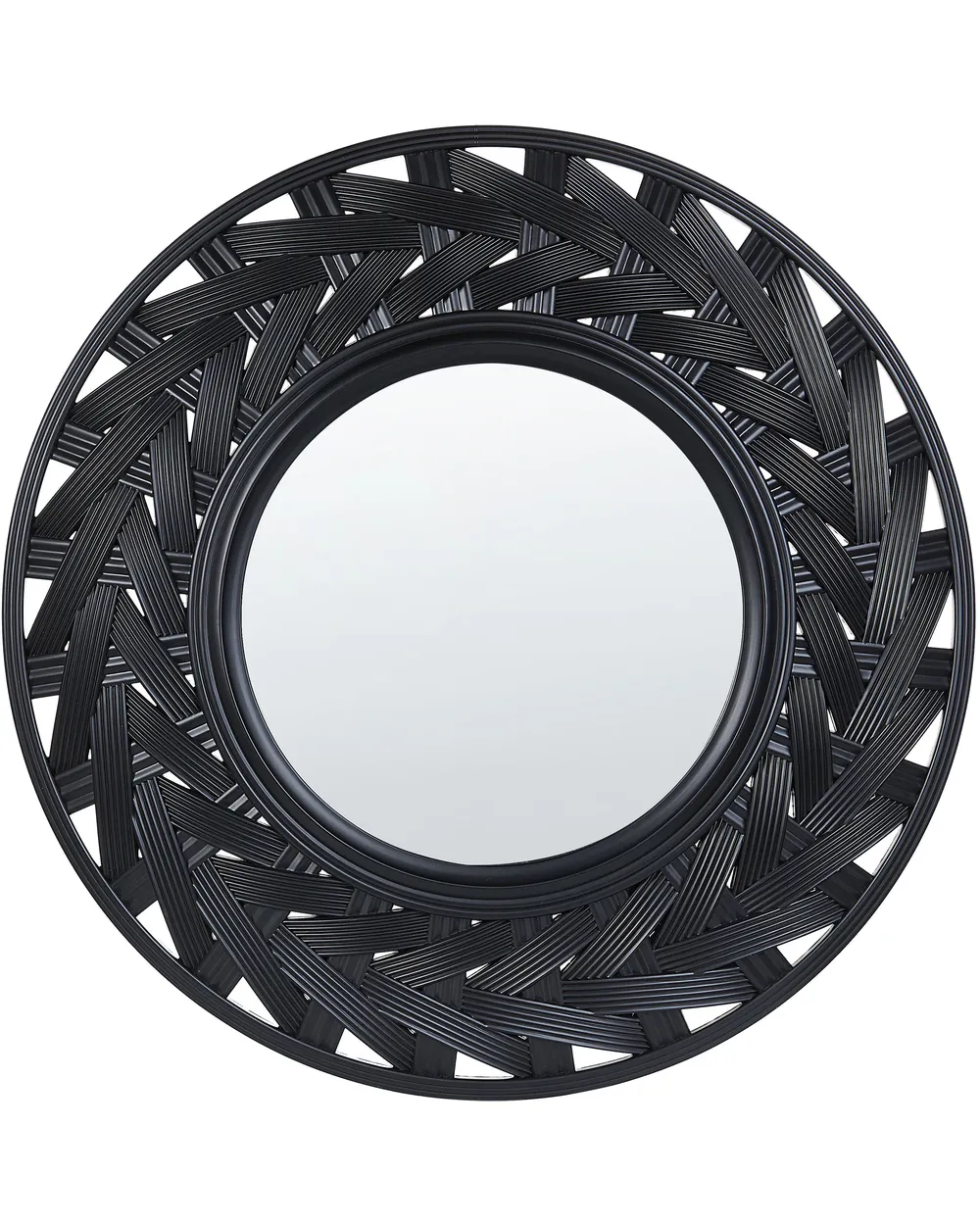 Wall Mirror TIERGA 60 cm 60 cm Black | Beliani.co.uk