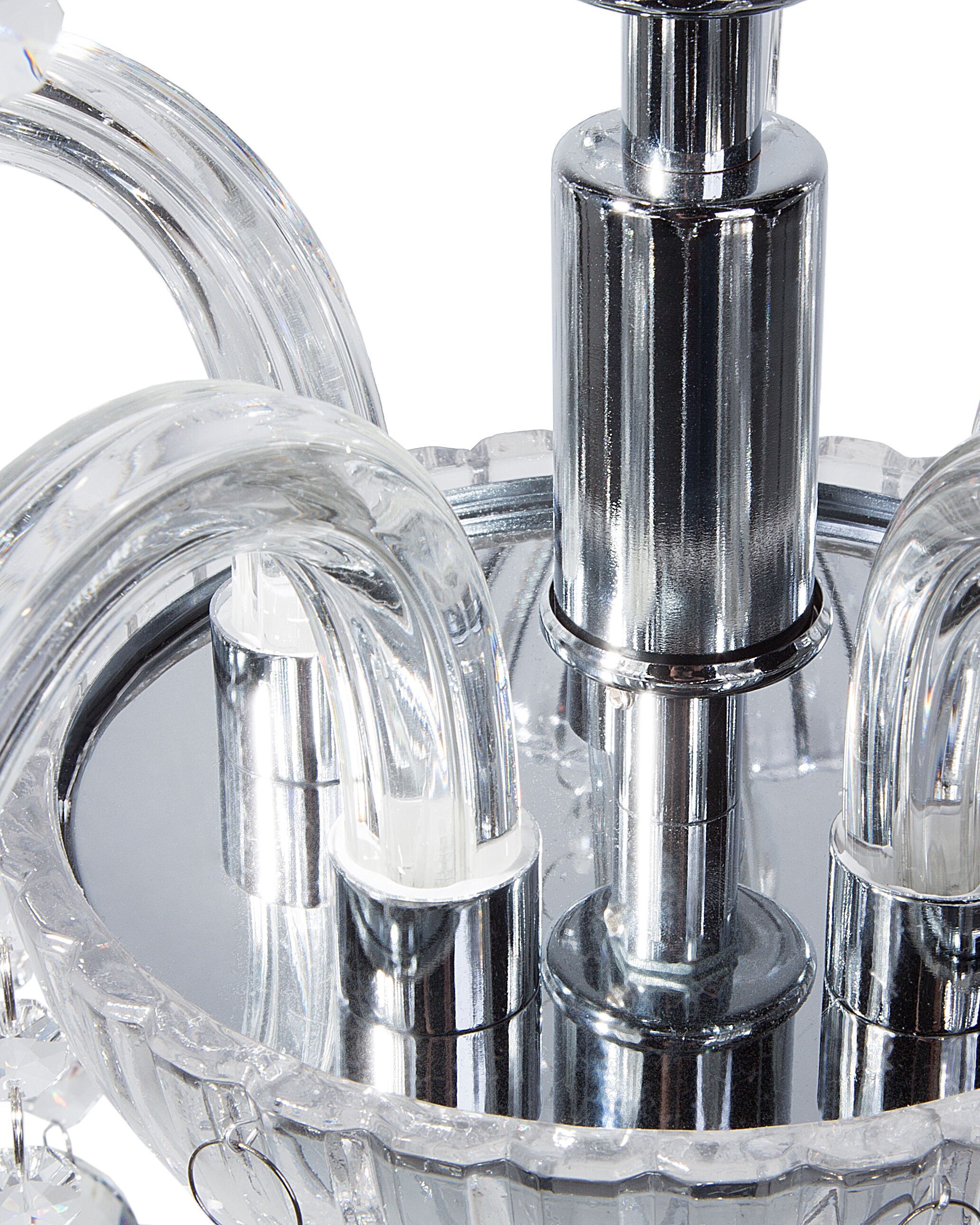 Kronleuchter LOCONE Kristall Silber | Beliani.de