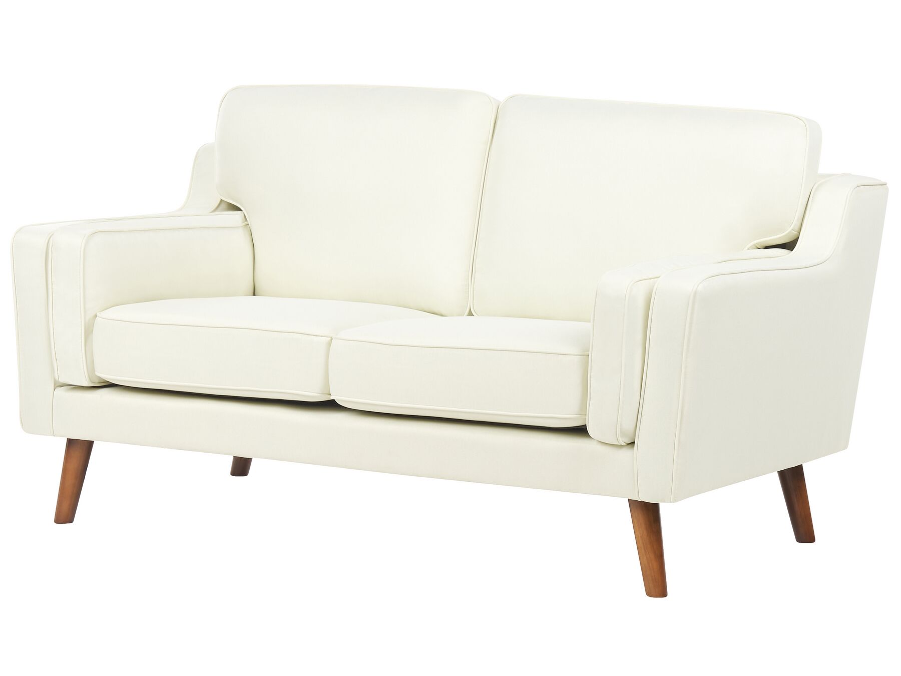 2 Seater Fabric Sofa Off-White LOKKA | Beliani.co.uk