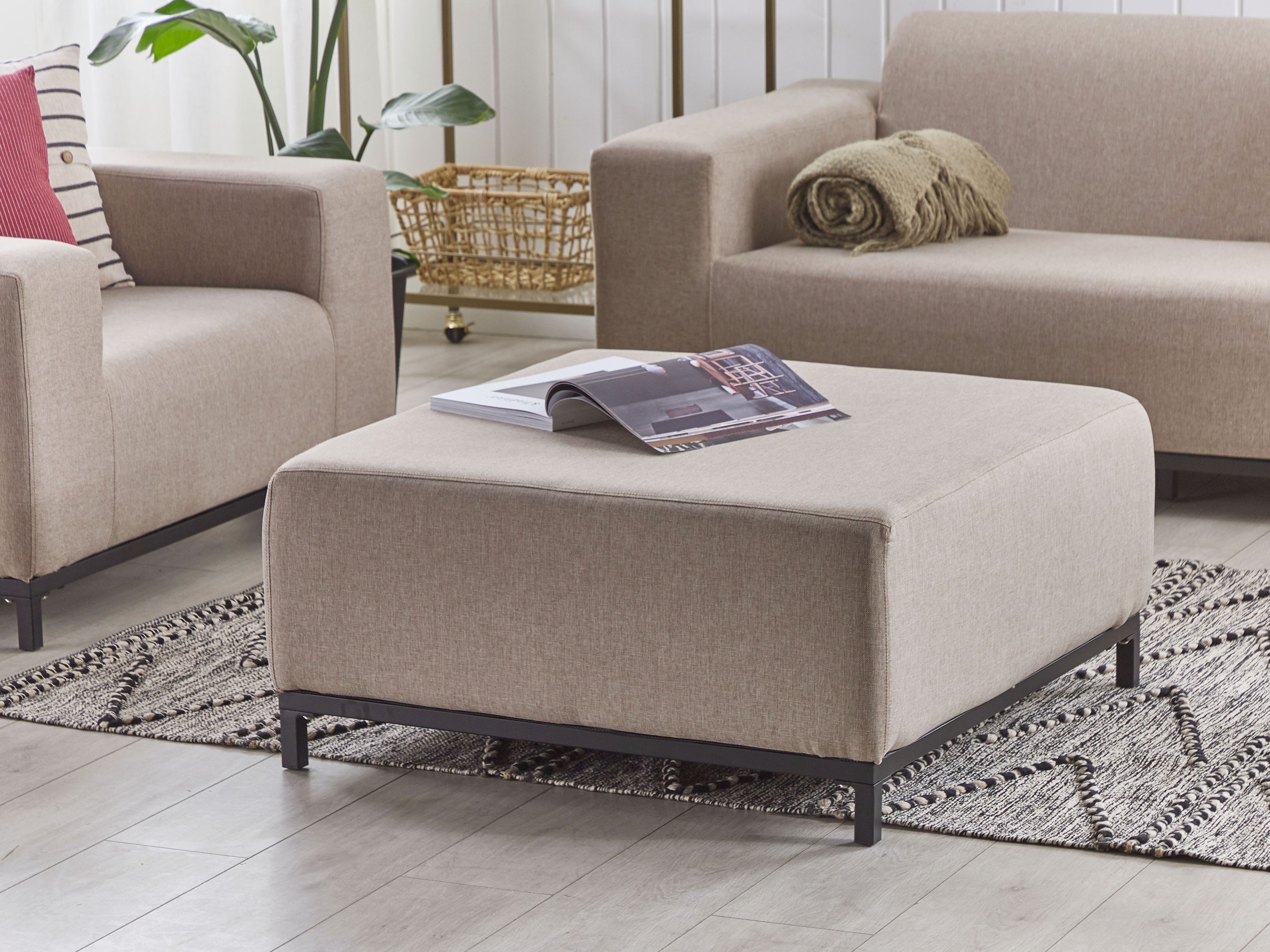 Ottoman ROVIGO Beige | Beliani.co.uk