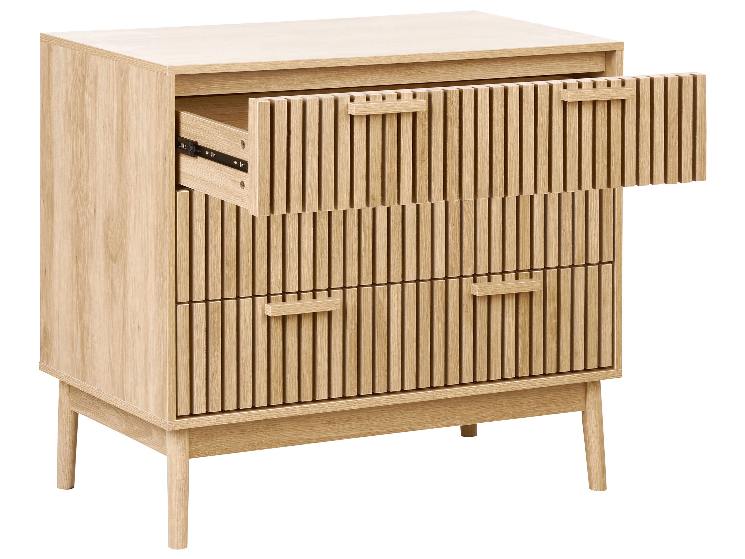 3 skuffers commode LYNWOOD Lysebrun | Beliani.dk