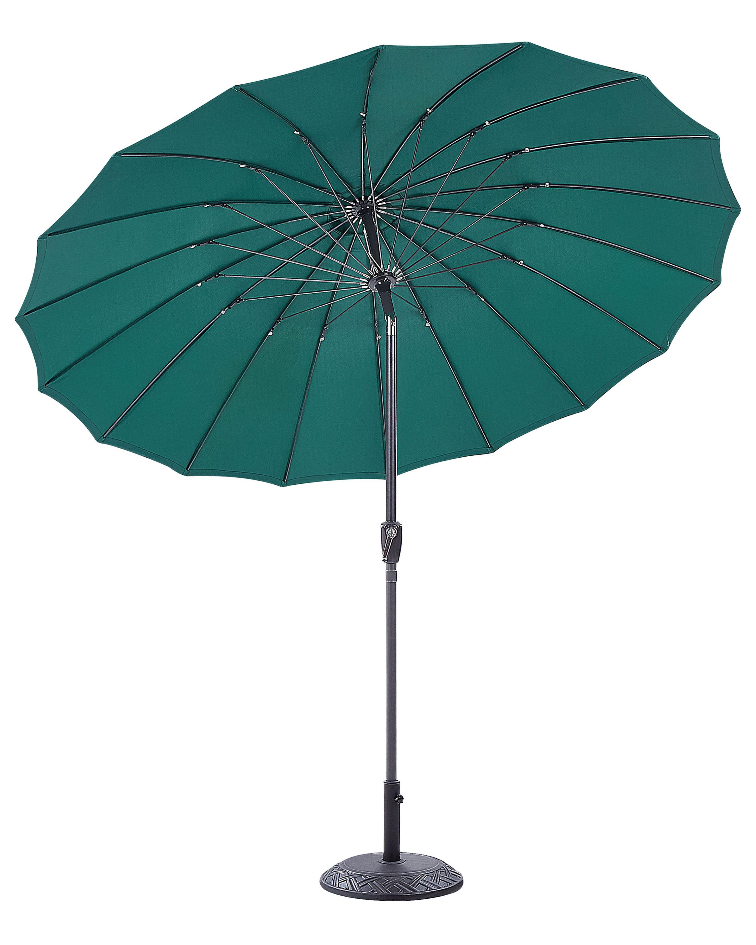 Parasol de jardin ⌀ 2.55 m vert émeraude BAIA | Beliani.fr