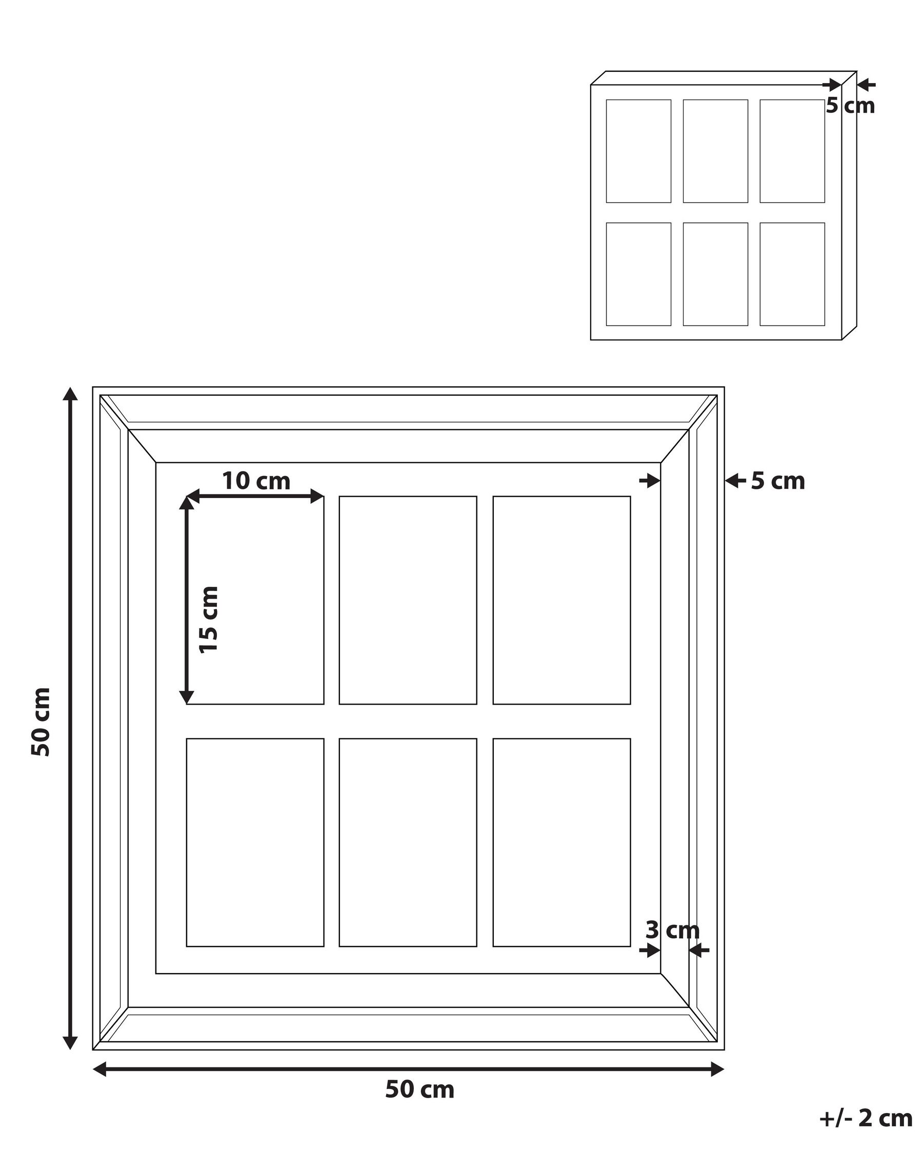 Frame for 6 Photos SINTA Silver | Beliani.co.uk