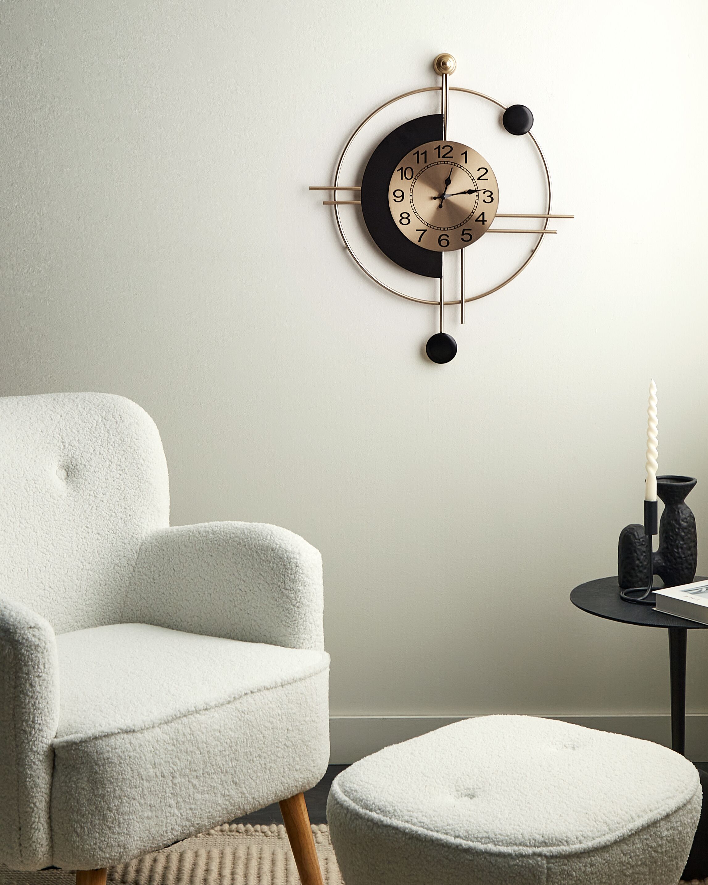 Wall Clock ALLOGNY 59 cm Metal Gold | Beliani.co.uk