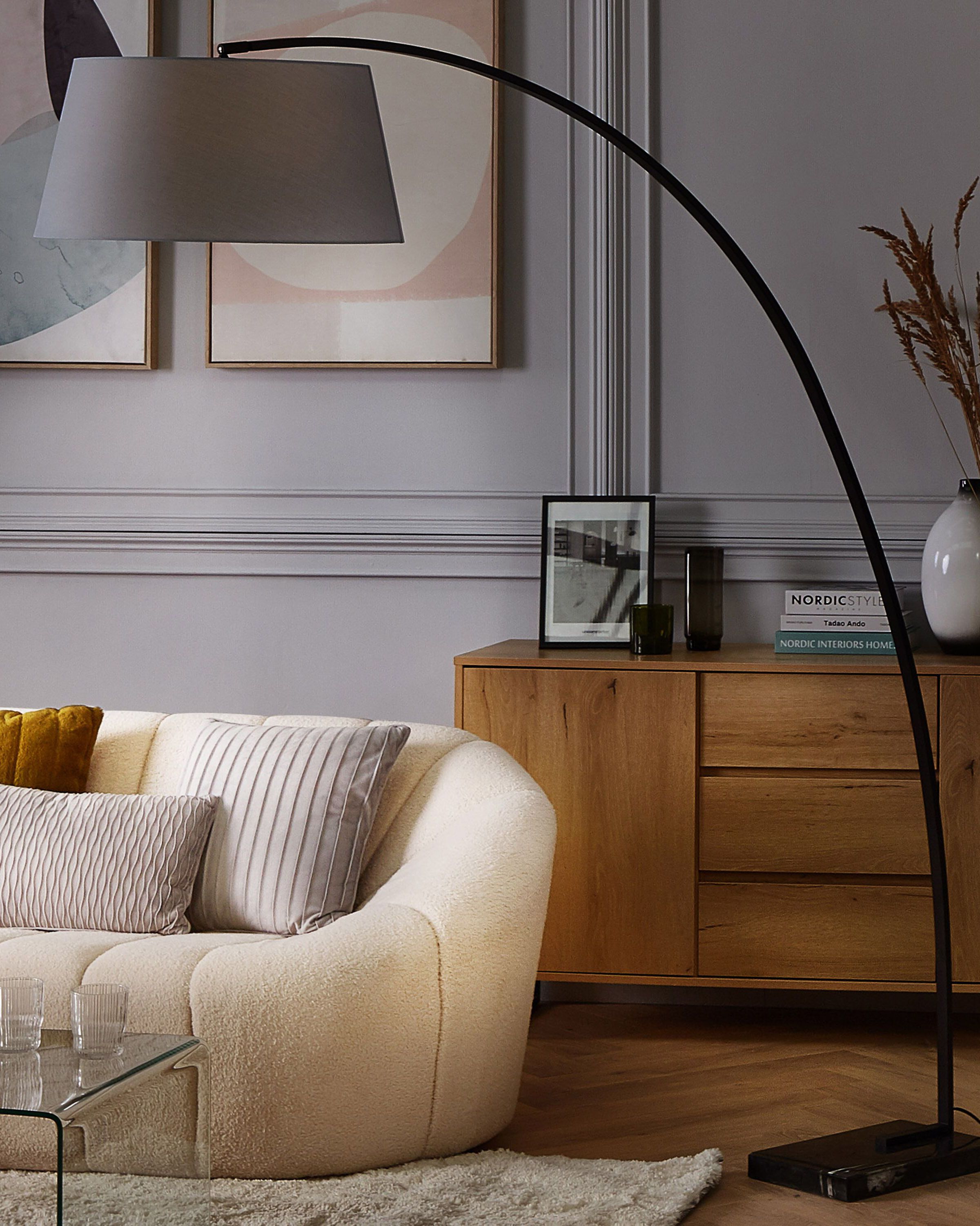 Floor Lamp BENUE Metal Grey | Beliani.co.uk