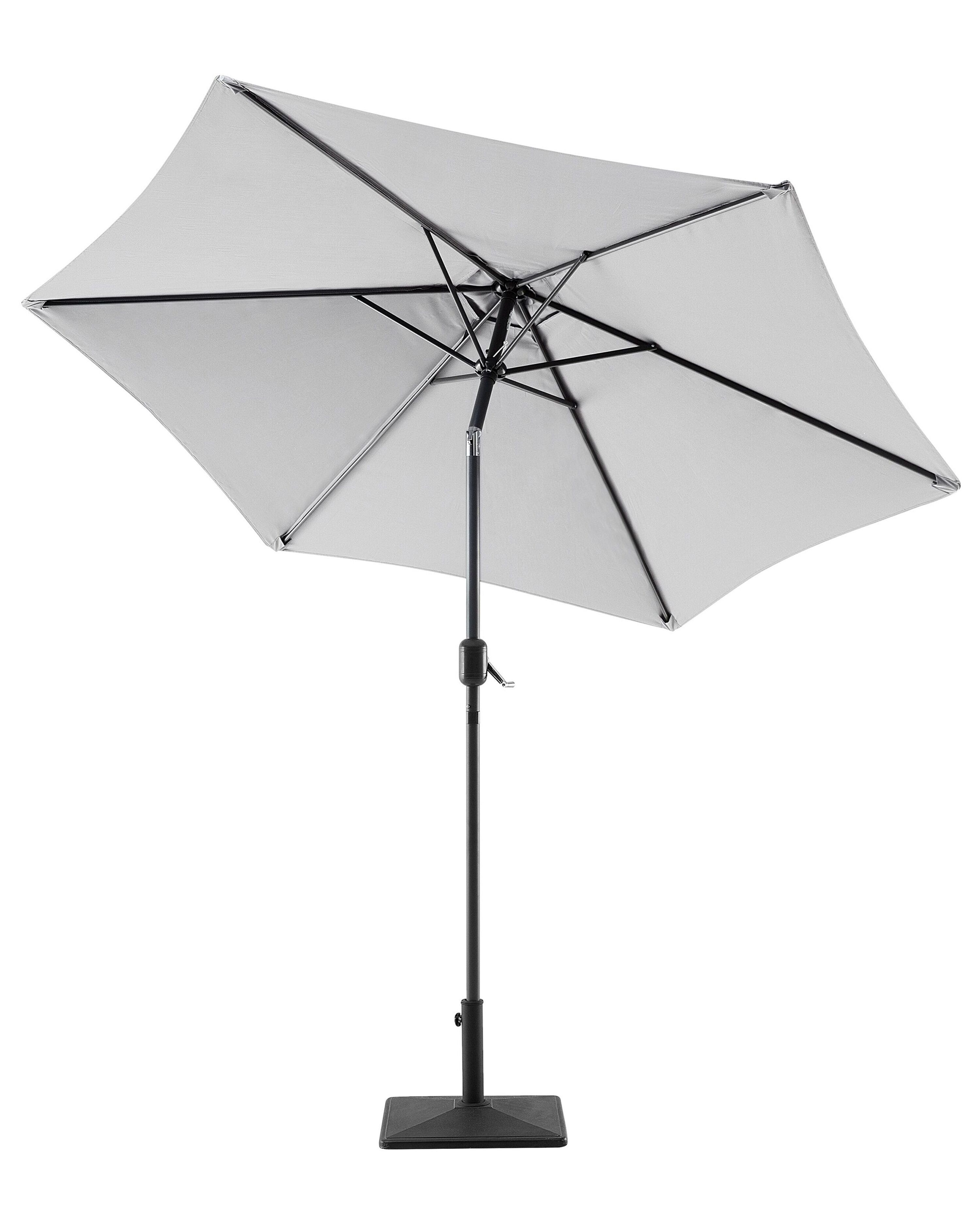 Market Parasol 270 cm VARESE Light Grey | Beliani.co.uk