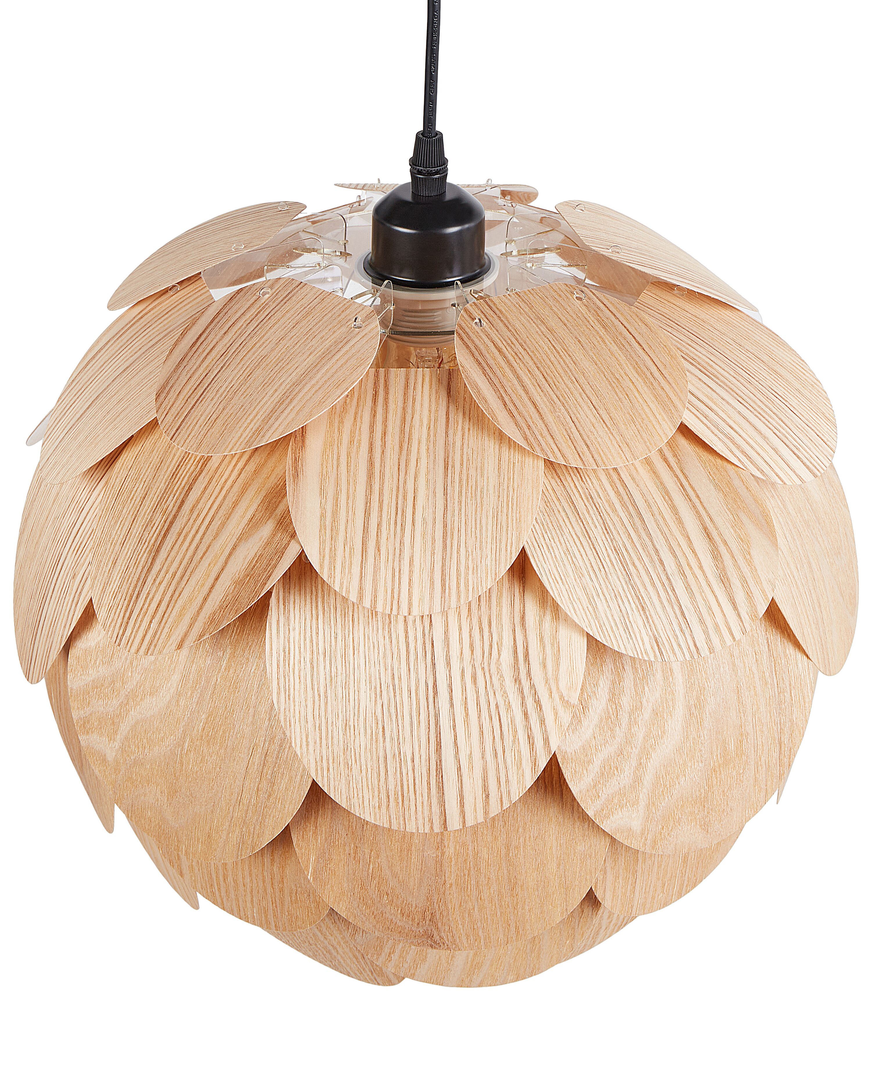 Pendant Lamp BAMPUR Bamboo Wood Natural | Beliani.co.uk