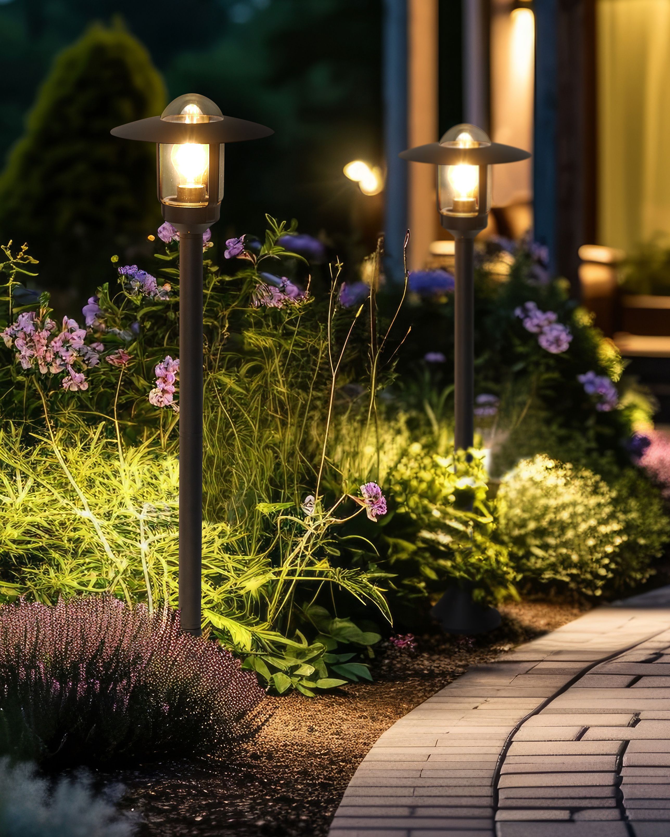 Outdoor Bollard Lamp TIZU Black | Beliani.co.uk